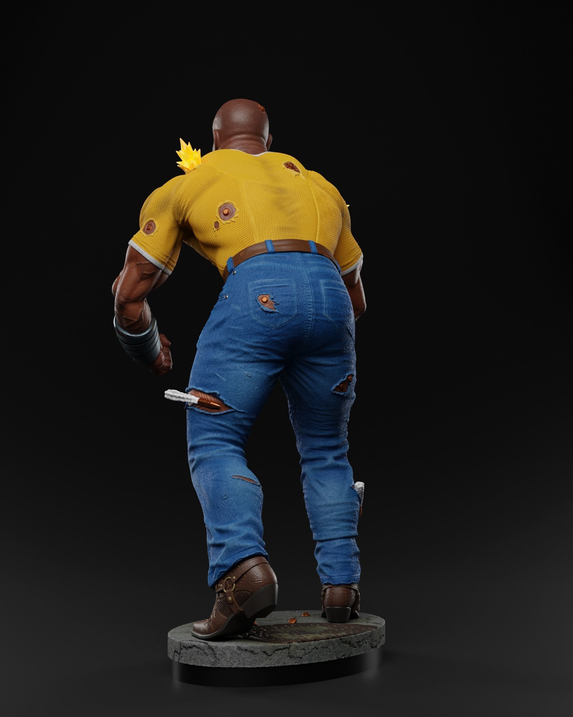 Luke Cage 3D print fan-art statue 3D model 3D printable | CGTrader