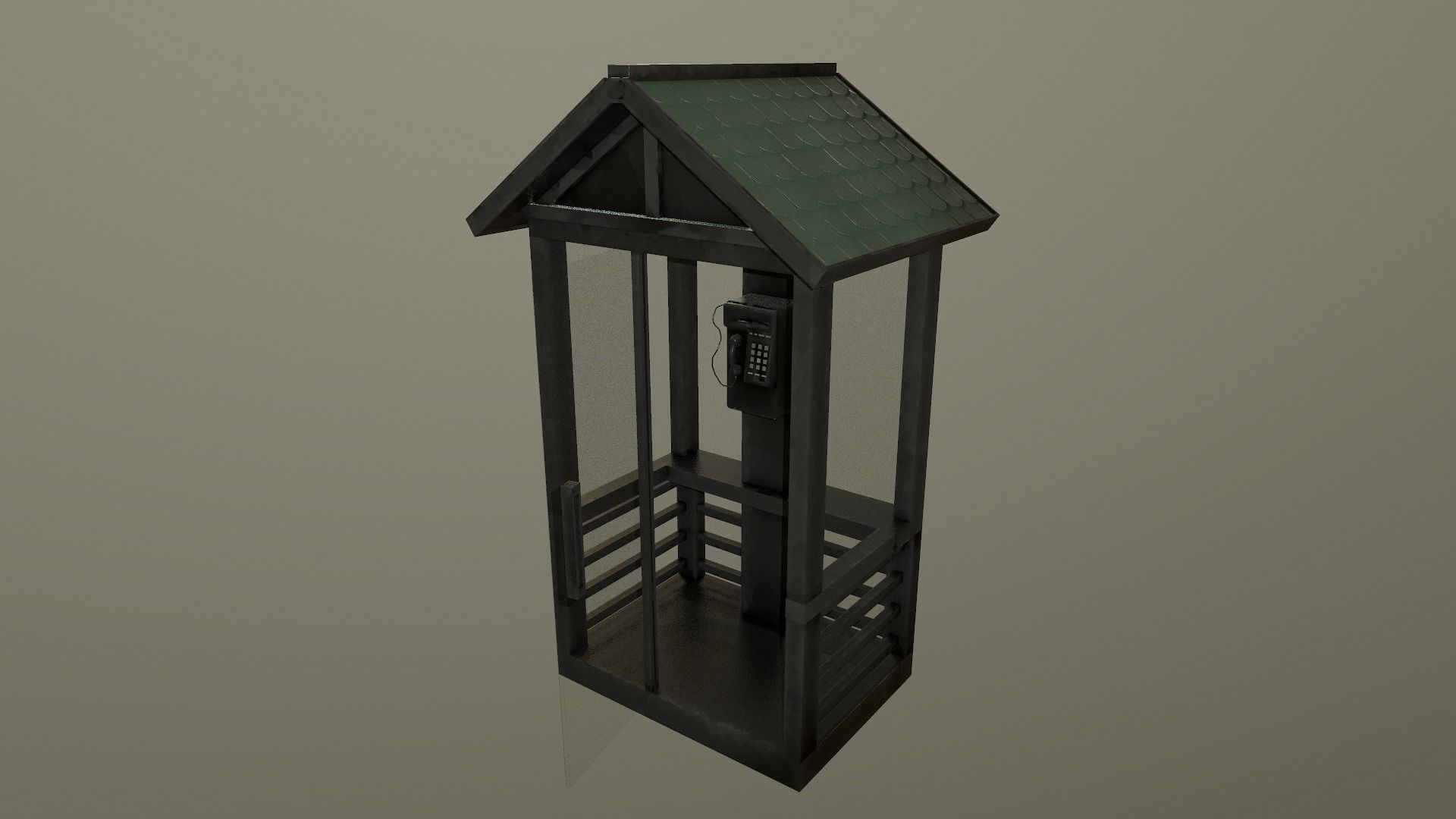 3D model Telephone Box VR / AR / low-poly | CGTrader