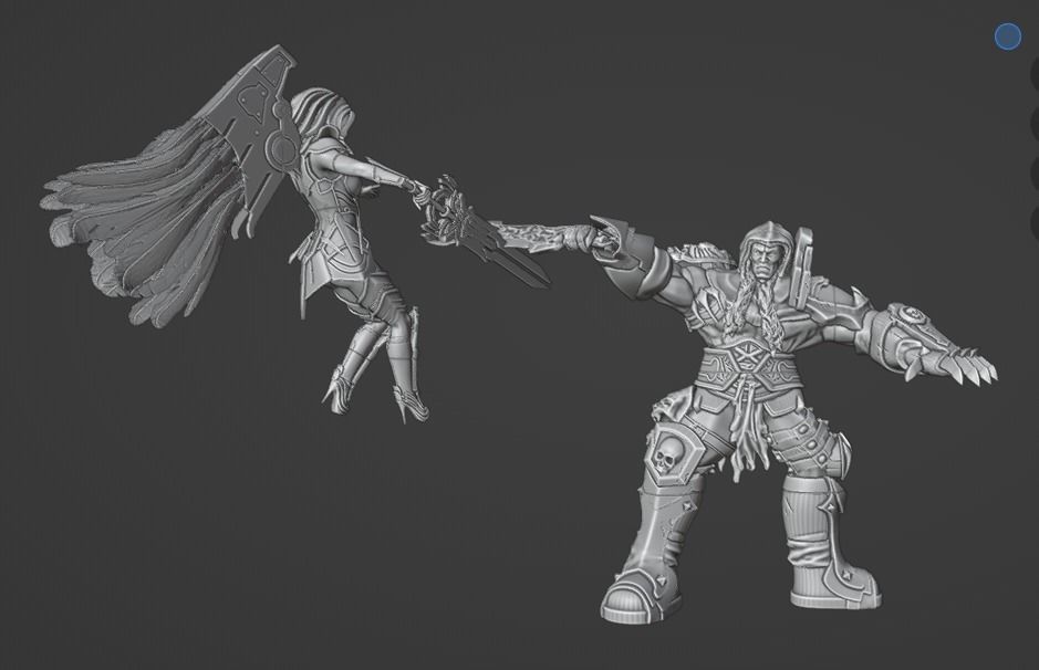 War and angel Fight pose Darksiders 3D model 3D printable | CGTrader