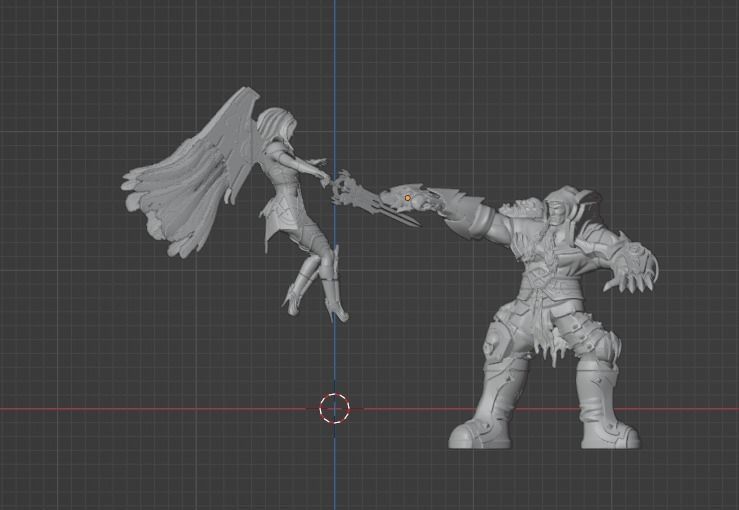 War and angel Fight pose Darksiders 3D model 3D printable | CGTrader