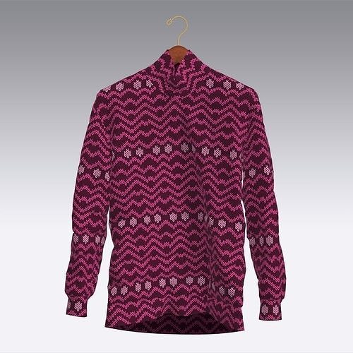 3D model Sweater with chevron pattern VR / AR / low-poly | CGTrader