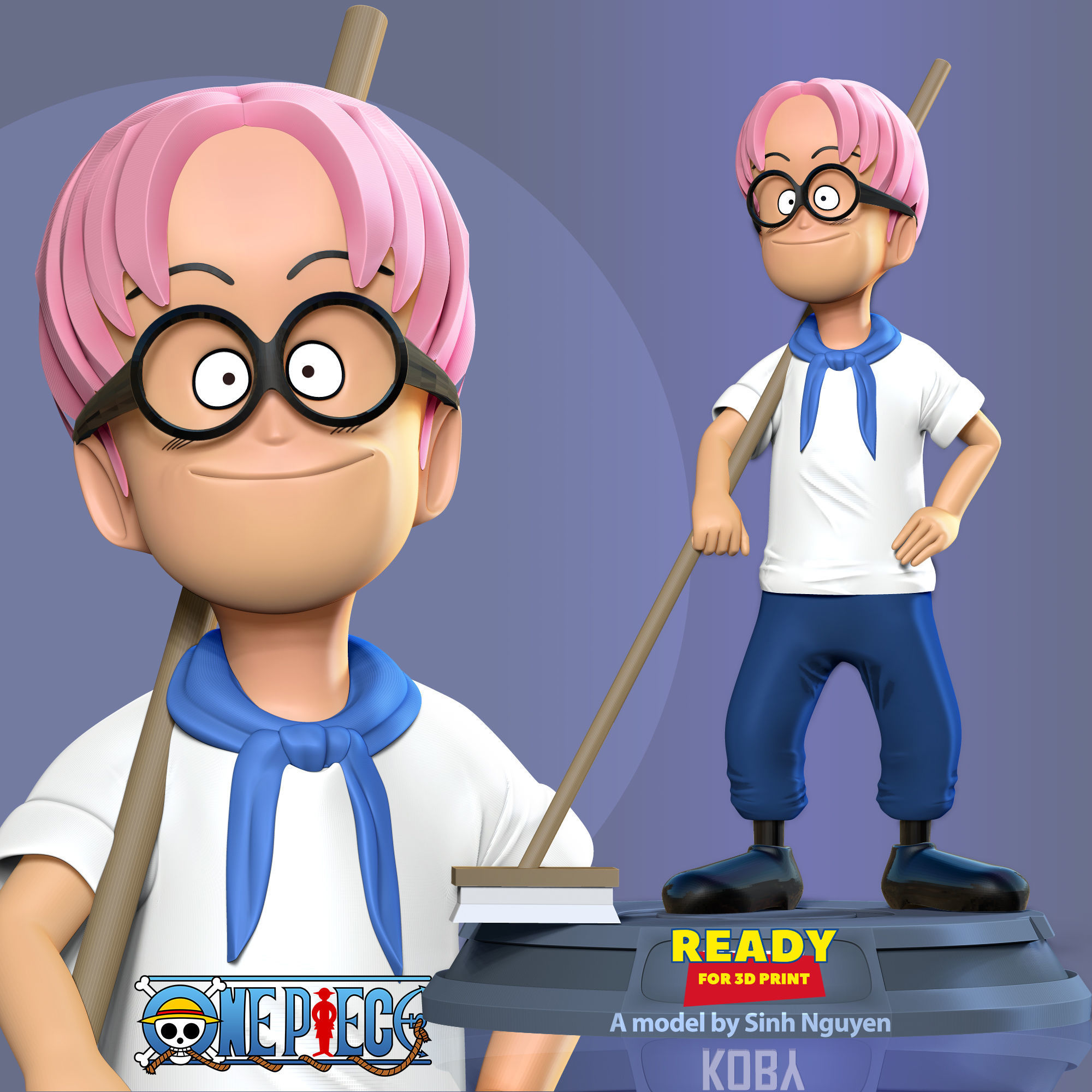 Kid Koby - One Piece Fanart 3D model 3D printable | CGTrader