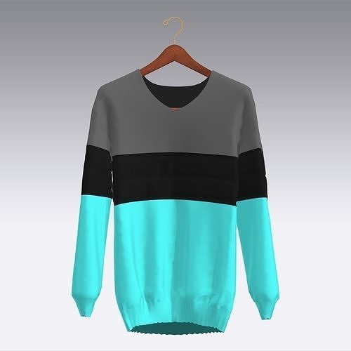 3D model Sweater v-neck VR / AR / low-poly | CGTrader