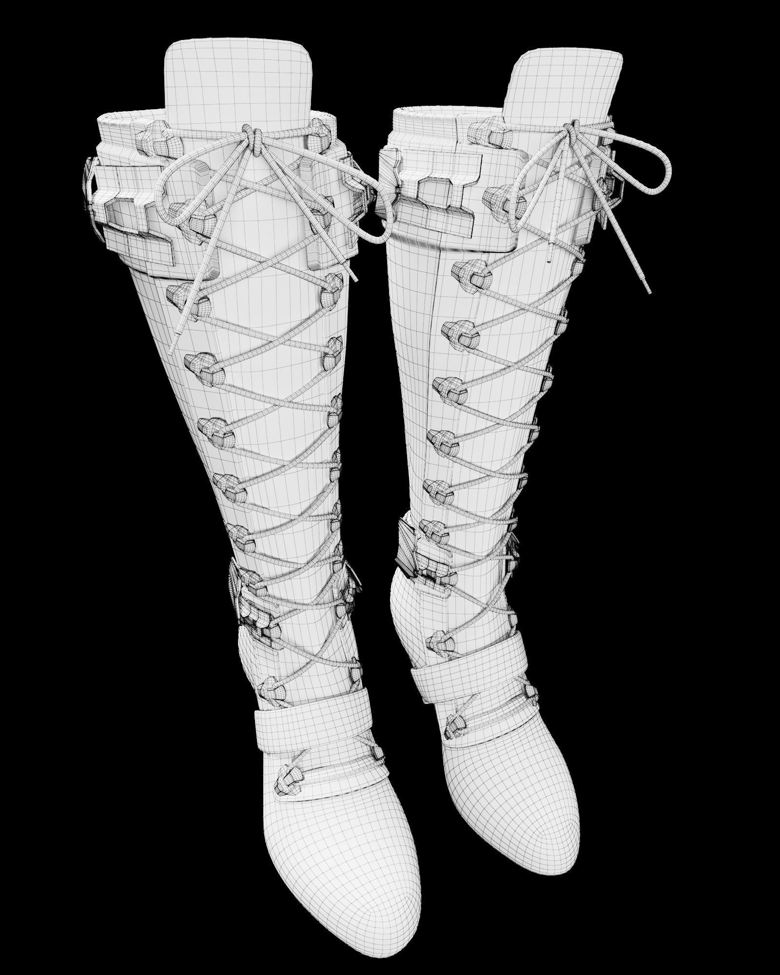 High-knee Boots 3D model | CGTrader