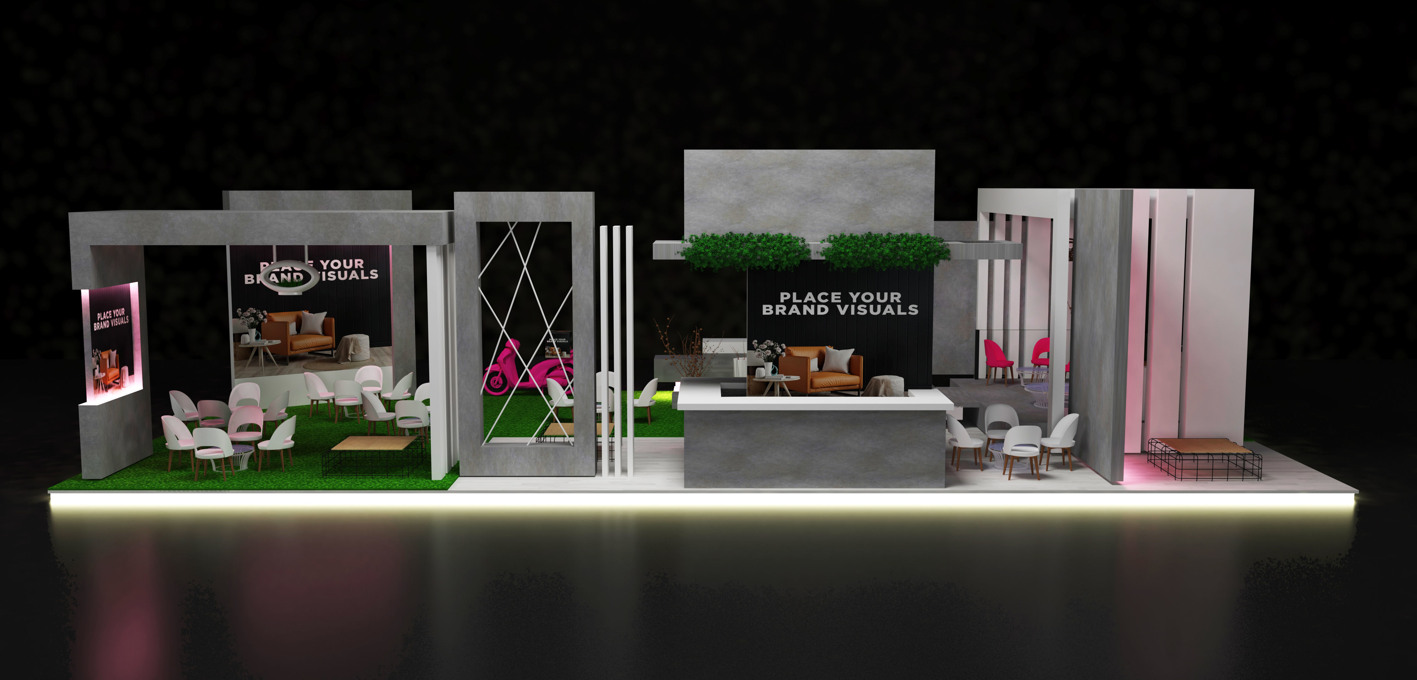 Exhibition Booth Lounge Design 3D model | CGTrader