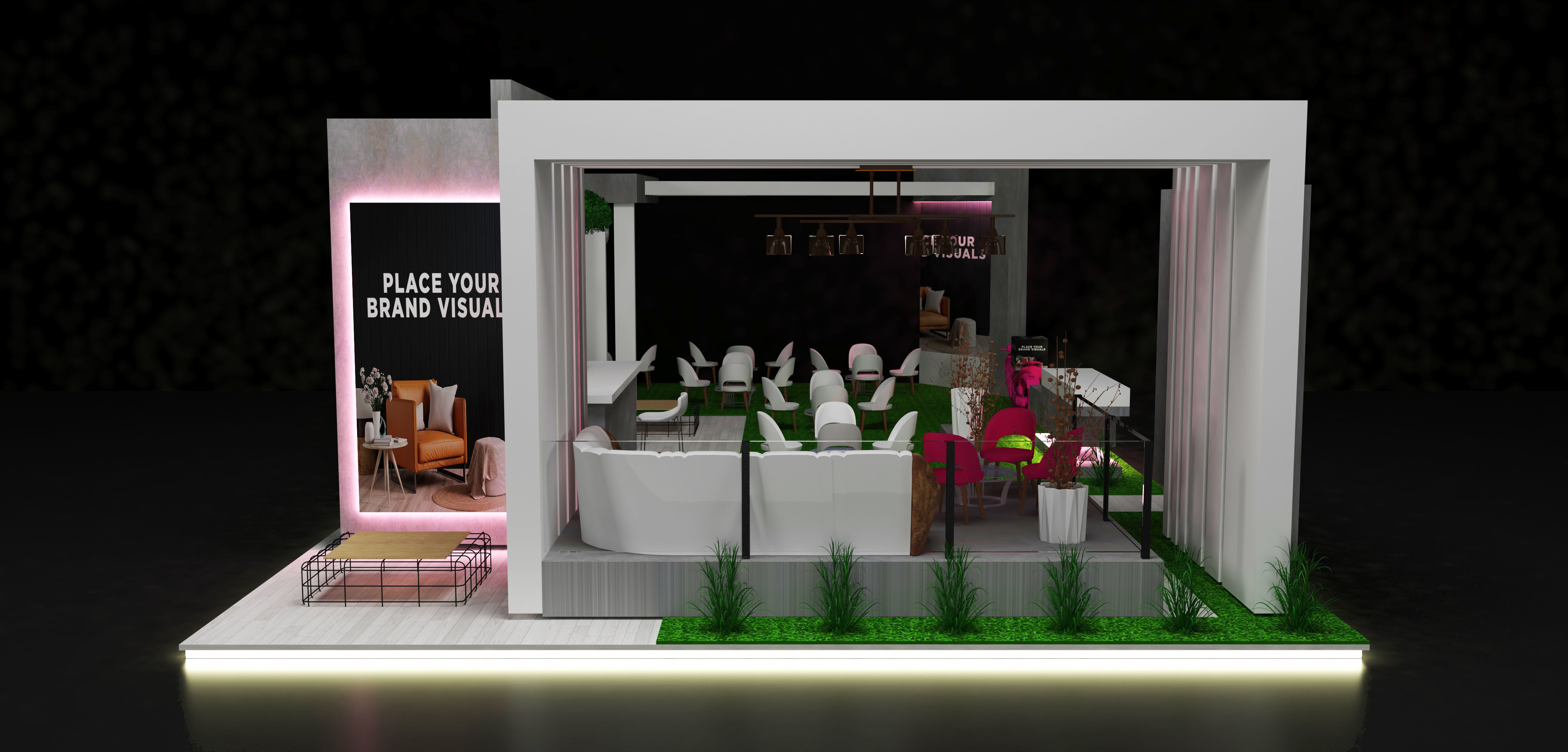 Exhibition Booth Lounge Design 3D model | CGTrader