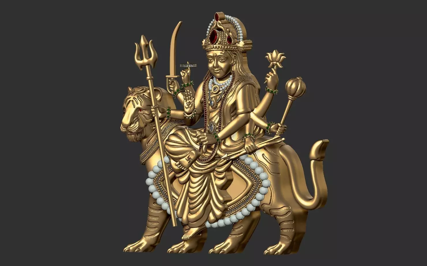 Druga Mata Hindu god 3D model 3D printable | CGTrader