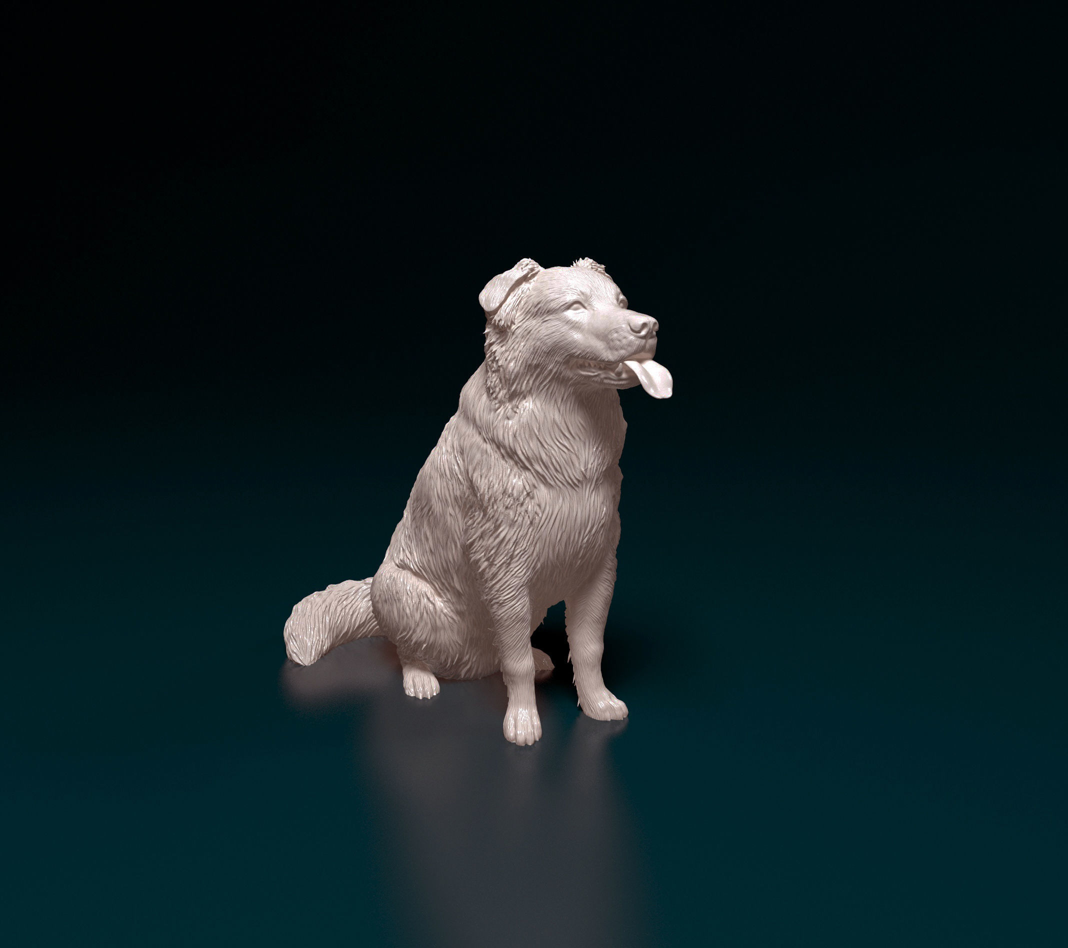 Border Collie cross 3D model 3D printable | CGTrader