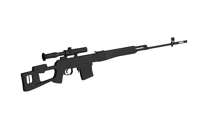 Dragunov sniper rifle 3D model | CGTrader