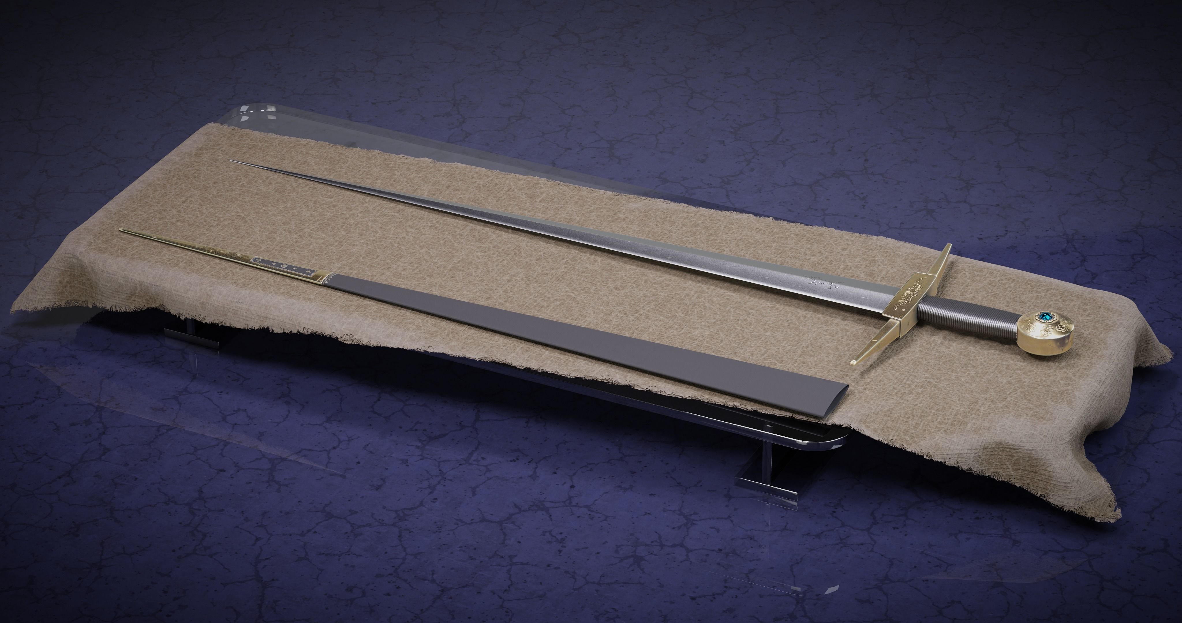3D model Dovmont Sword VR / AR / low-poly | CGTrader