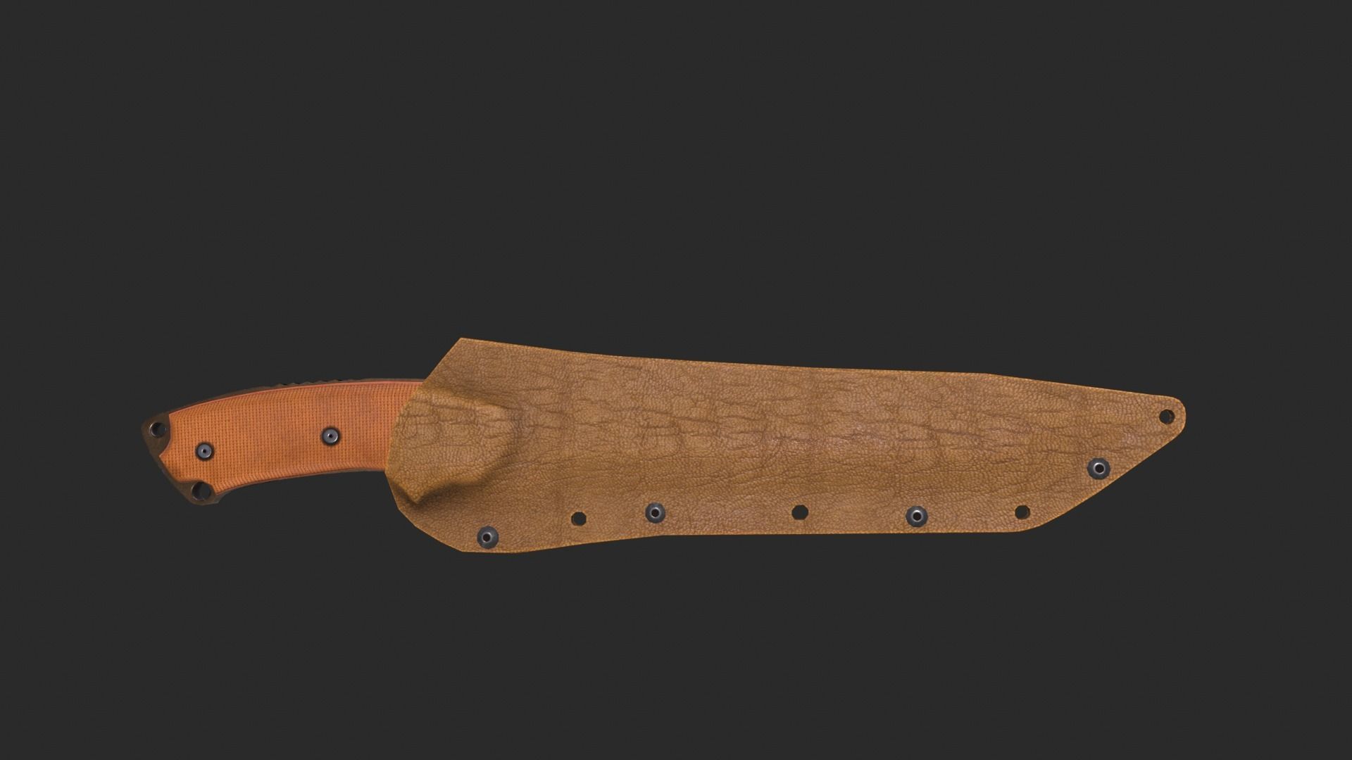 3D model Steel Eagle Knife 107D with Sheath VR / AR / low-poly | CGTrader