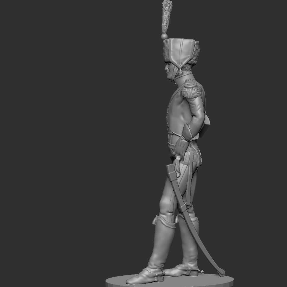 Napoleon 10th Chasseur standing 3D model 3D printable | CGTrader