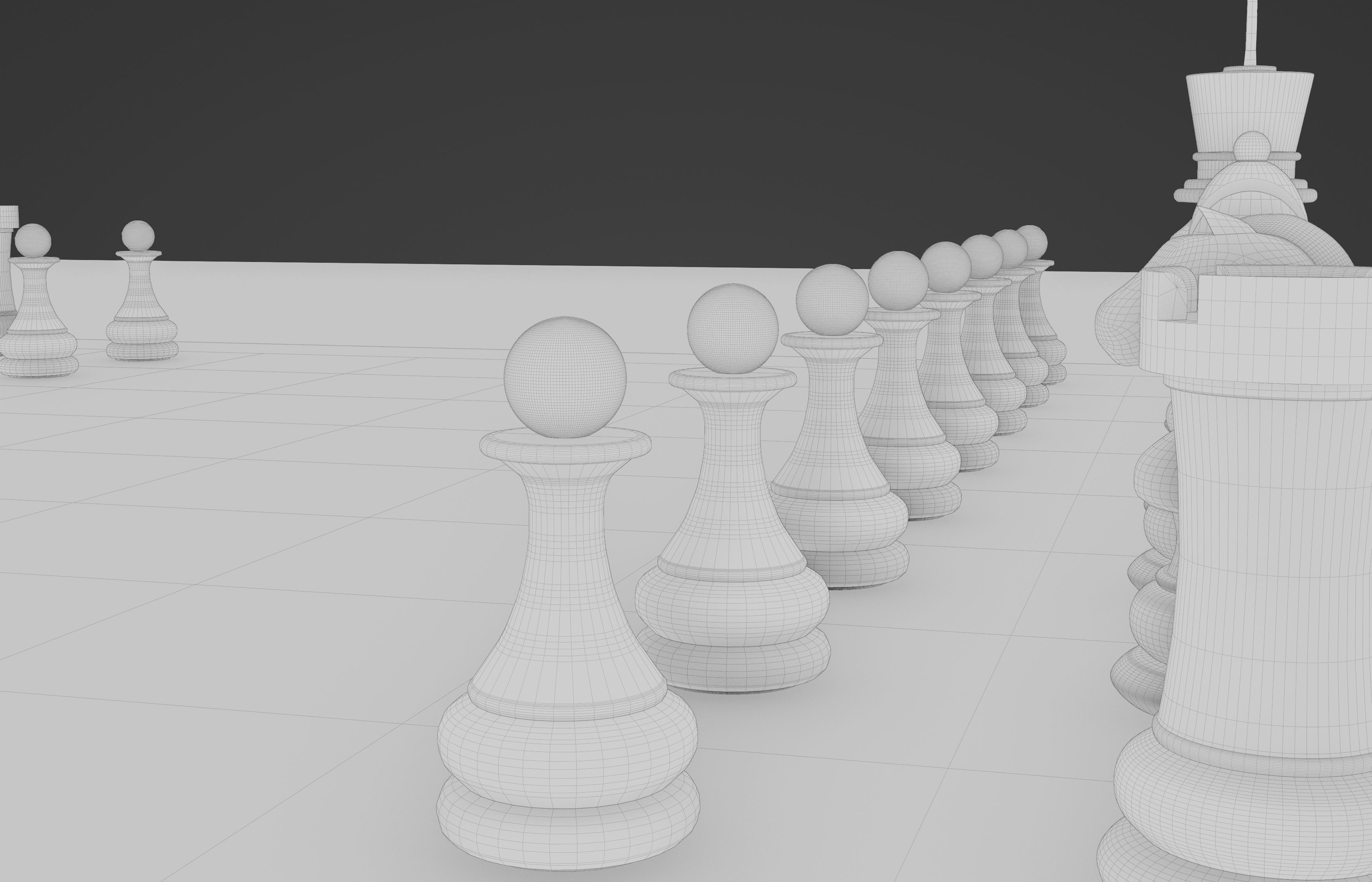 Wooden Chess Board free 3D model | CGTrader