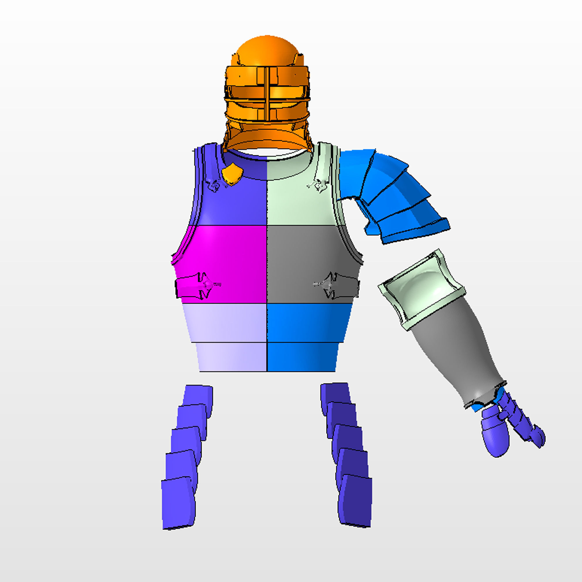 GUTS Berserk Band of the Hawk Body Armor with Sword 3D model 3D ...