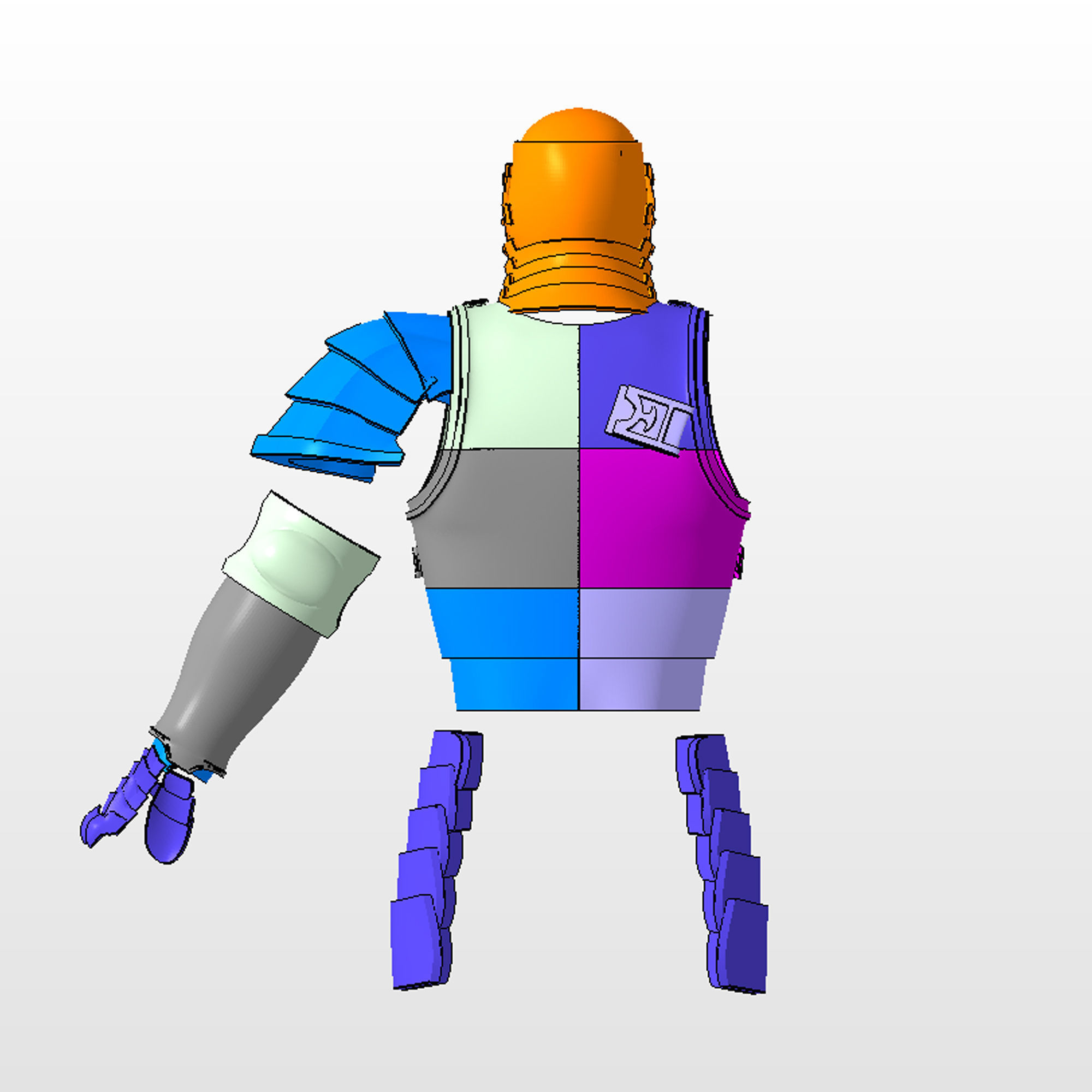 GUTS Berserk Band of the Hawk Body Armor with Sword 3D model 3D ...