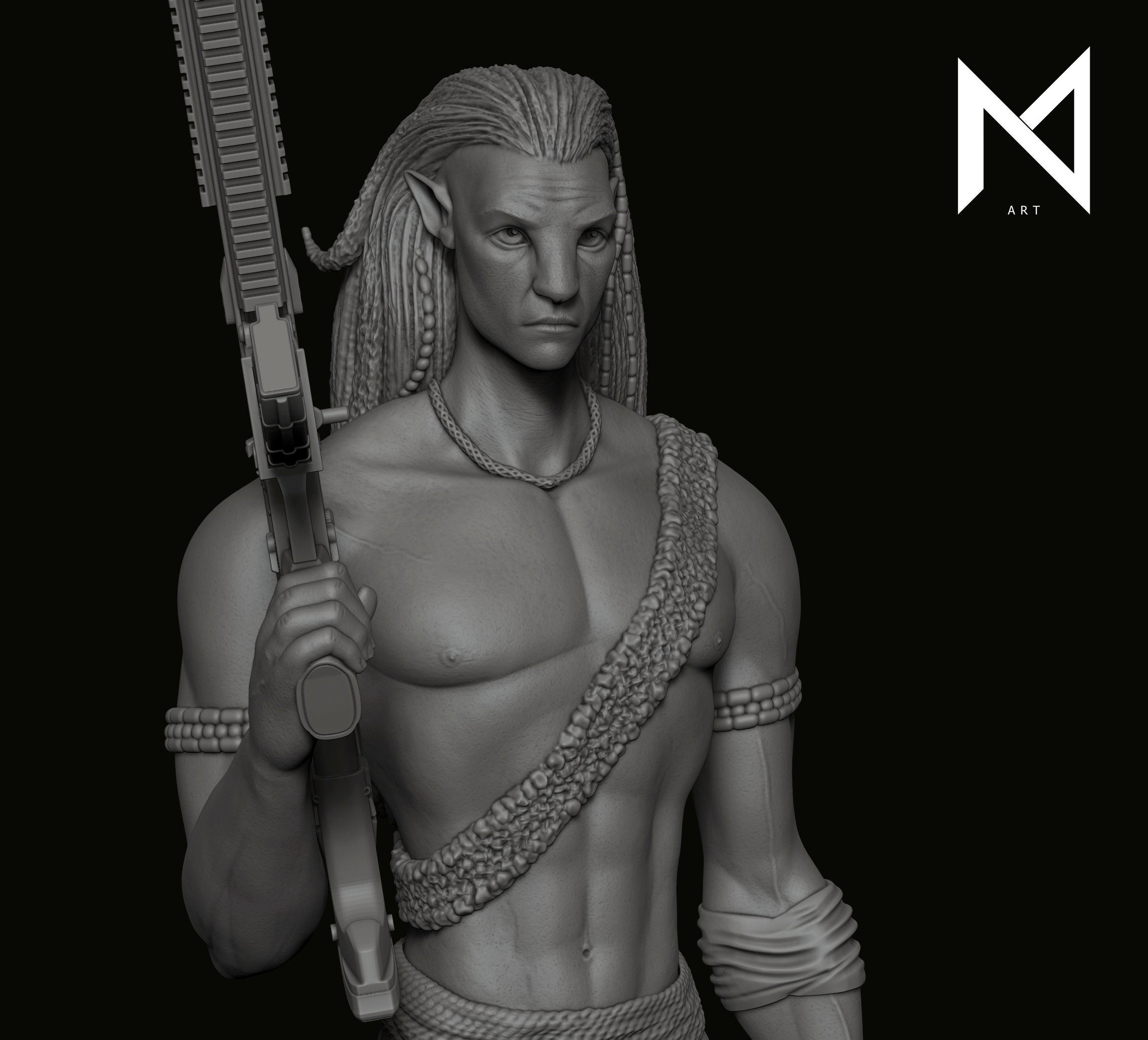 Avatar Jake Sully Sculpture 3D model 3D printable | CGTrader