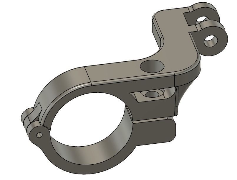 Bike handlebar light mount 3D model 3D printable | CGTrader