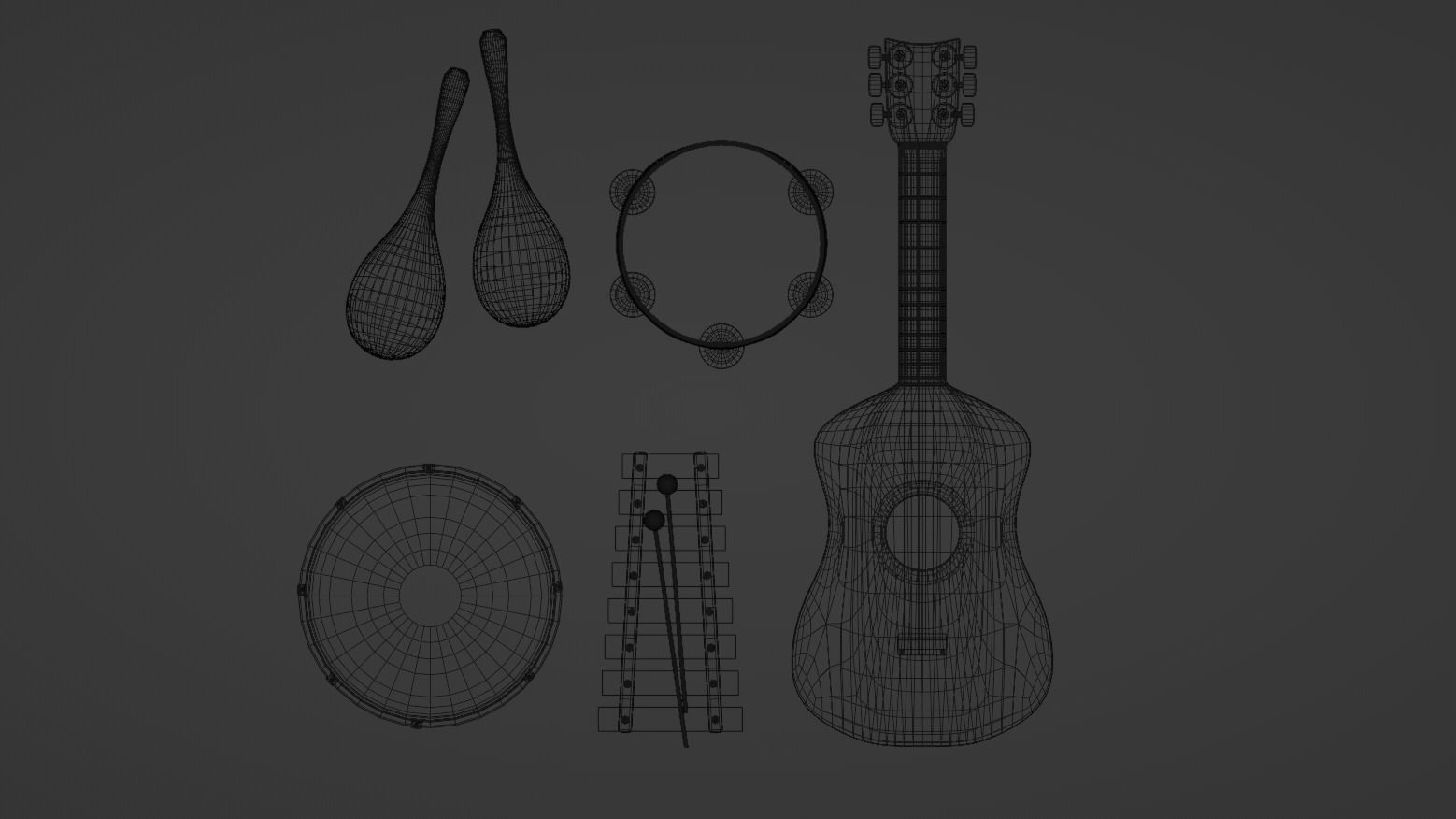 Musical intrument free 3D model | CGTrader