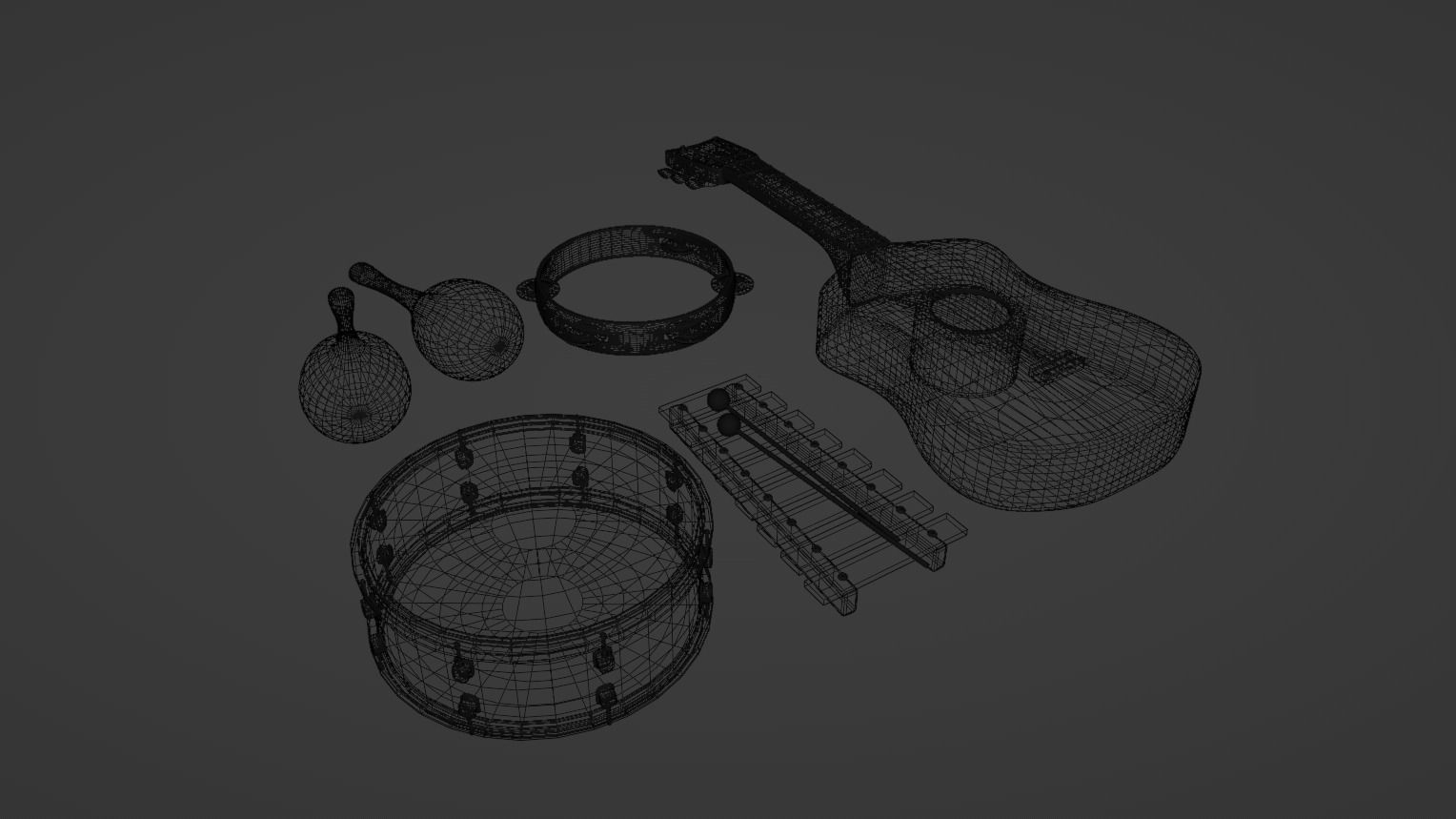 Musical intrument free 3D model | CGTrader