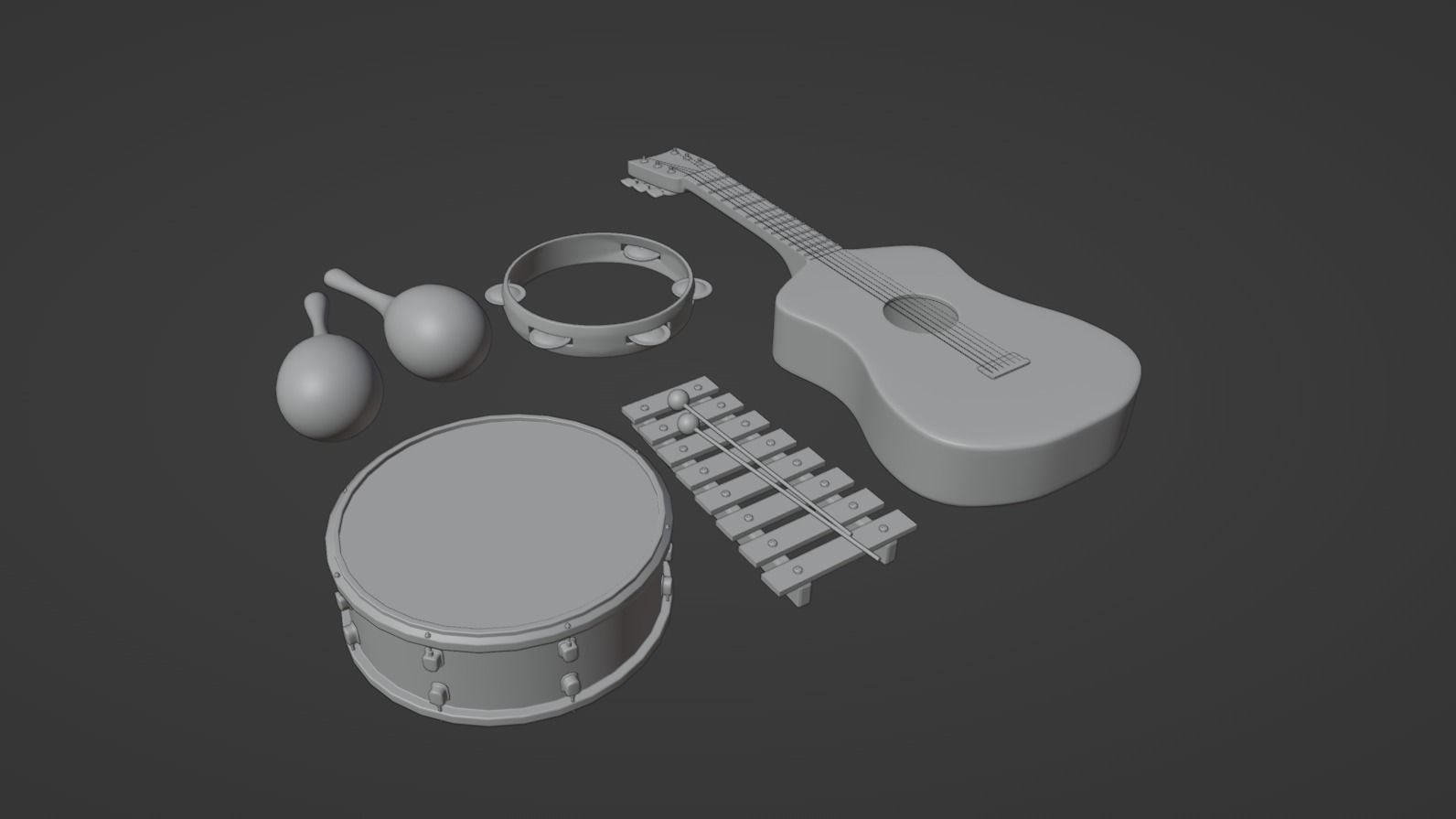 Musical intrument free 3D model | CGTrader