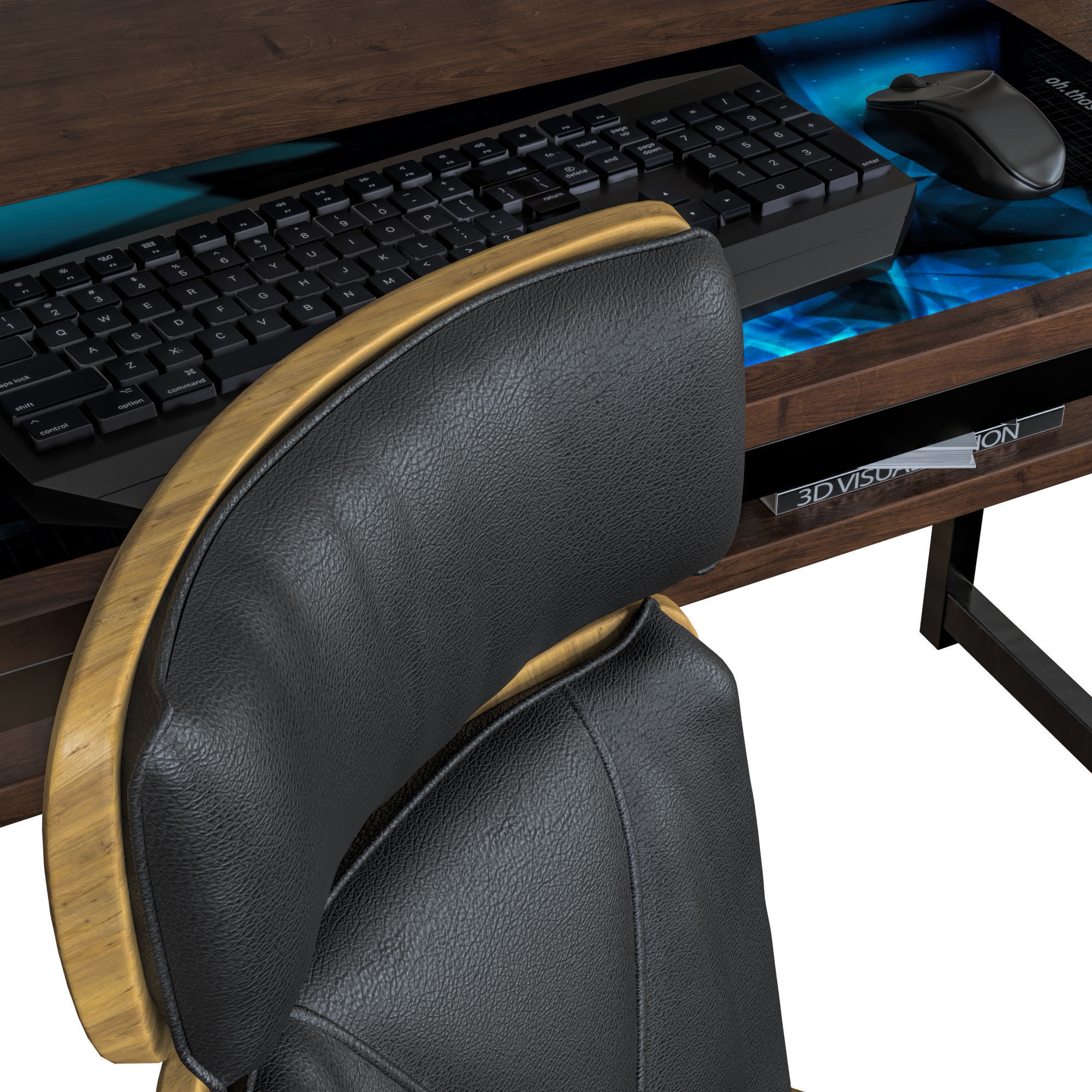 office work set 3D model | CGTrader