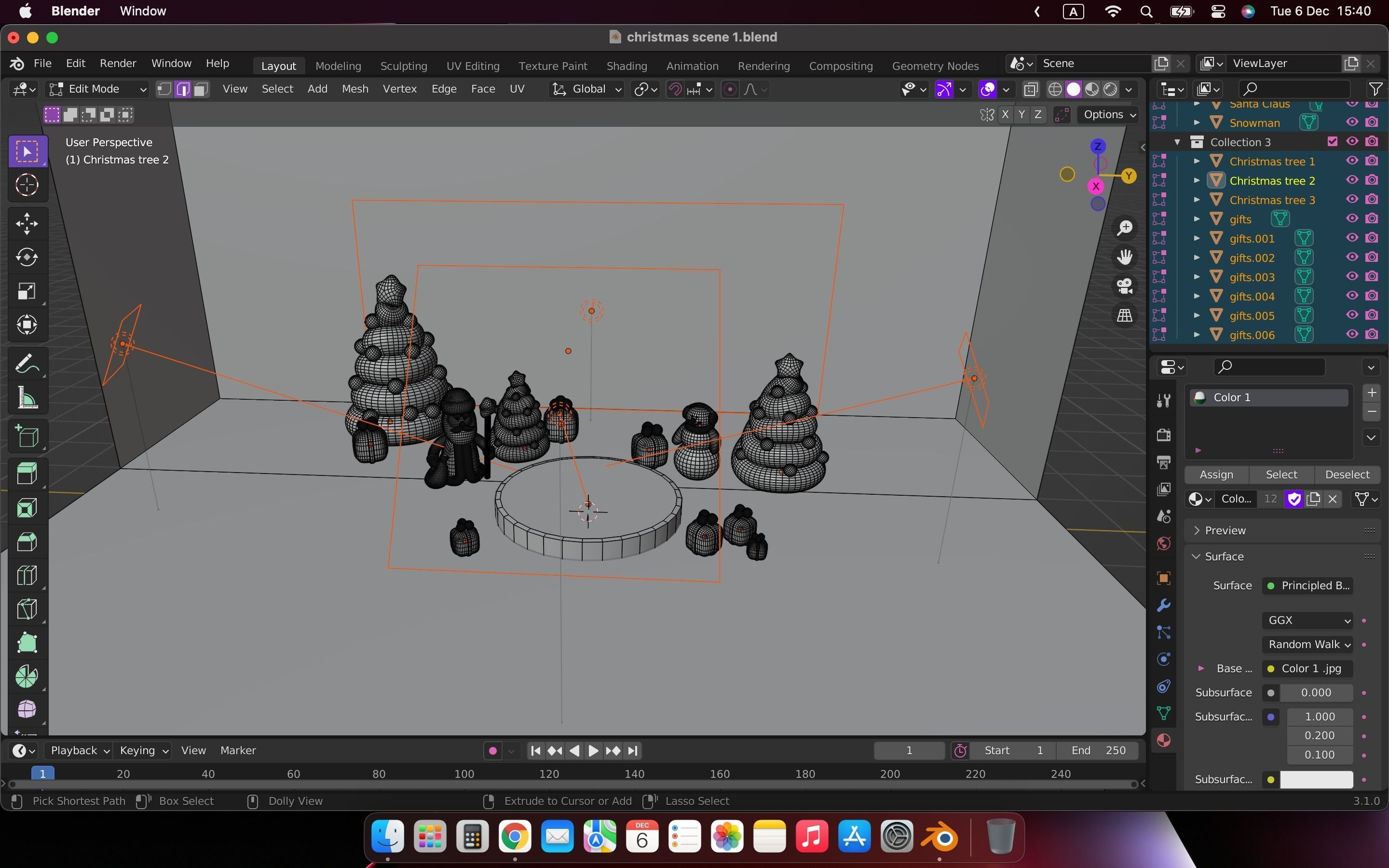 Modular Simple Christmas Scene Low-poly 3D model 3D model | CGTrader