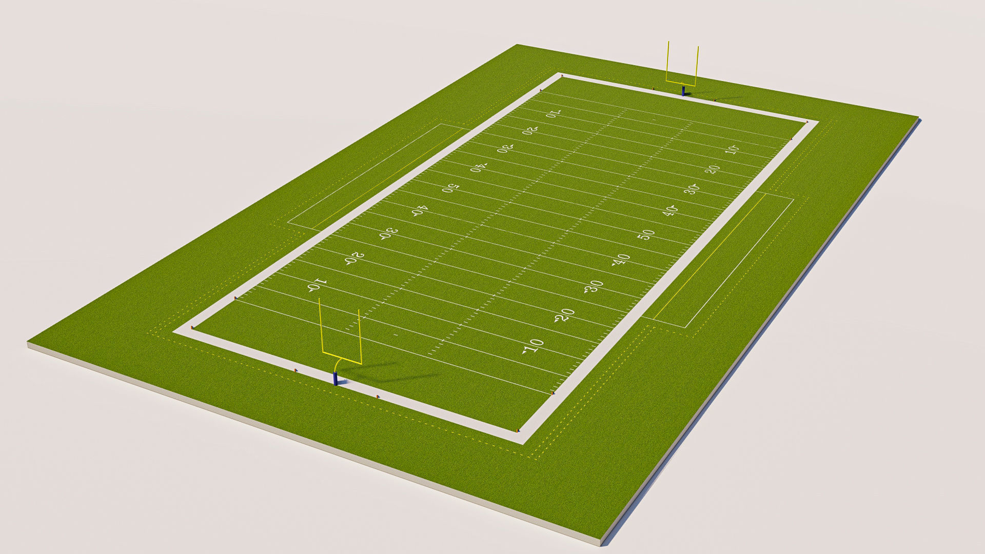 3D model American Football Field-College version VR / AR / low-poly ...