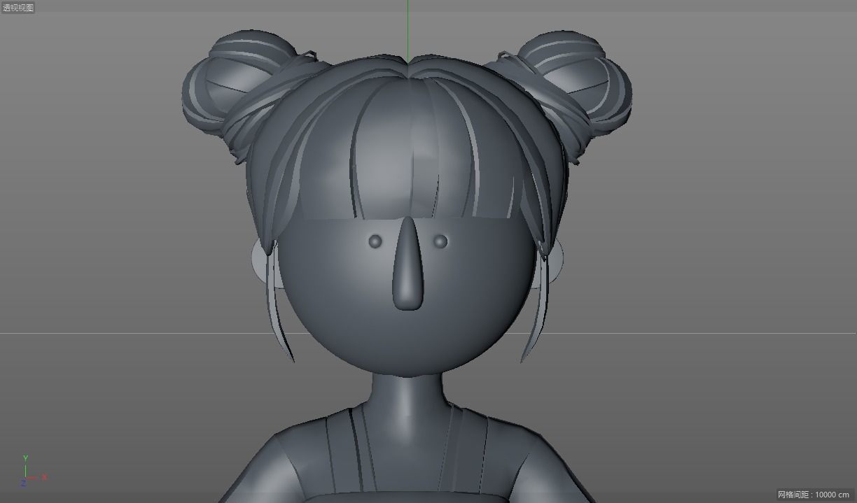 Fuwa head cartoon girl Hanbok dress little girl 3D model | CGTrader