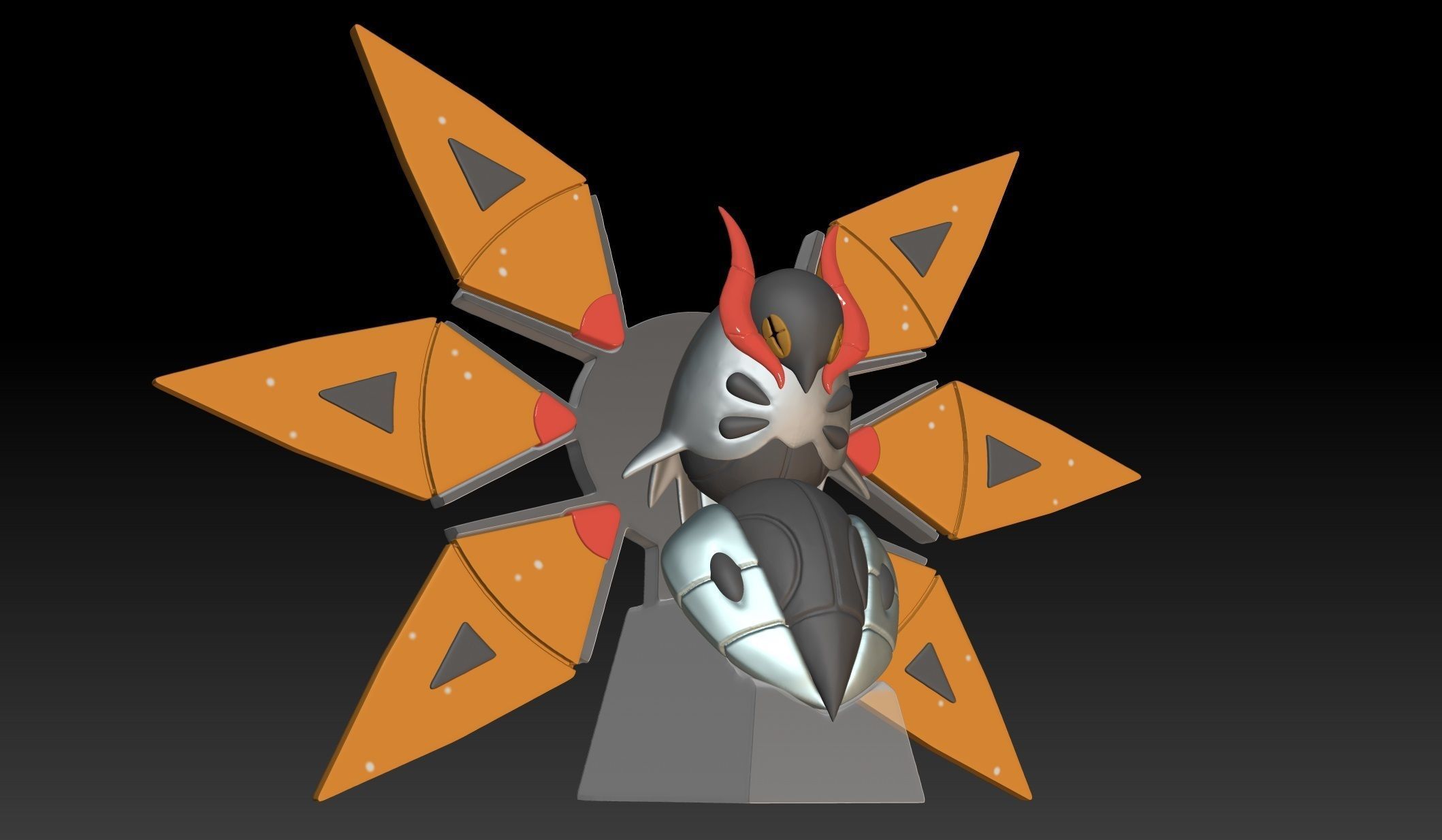 Pokemon Paradox Future Volcarona Iron Moth 3D model 3D printable | CGTrader