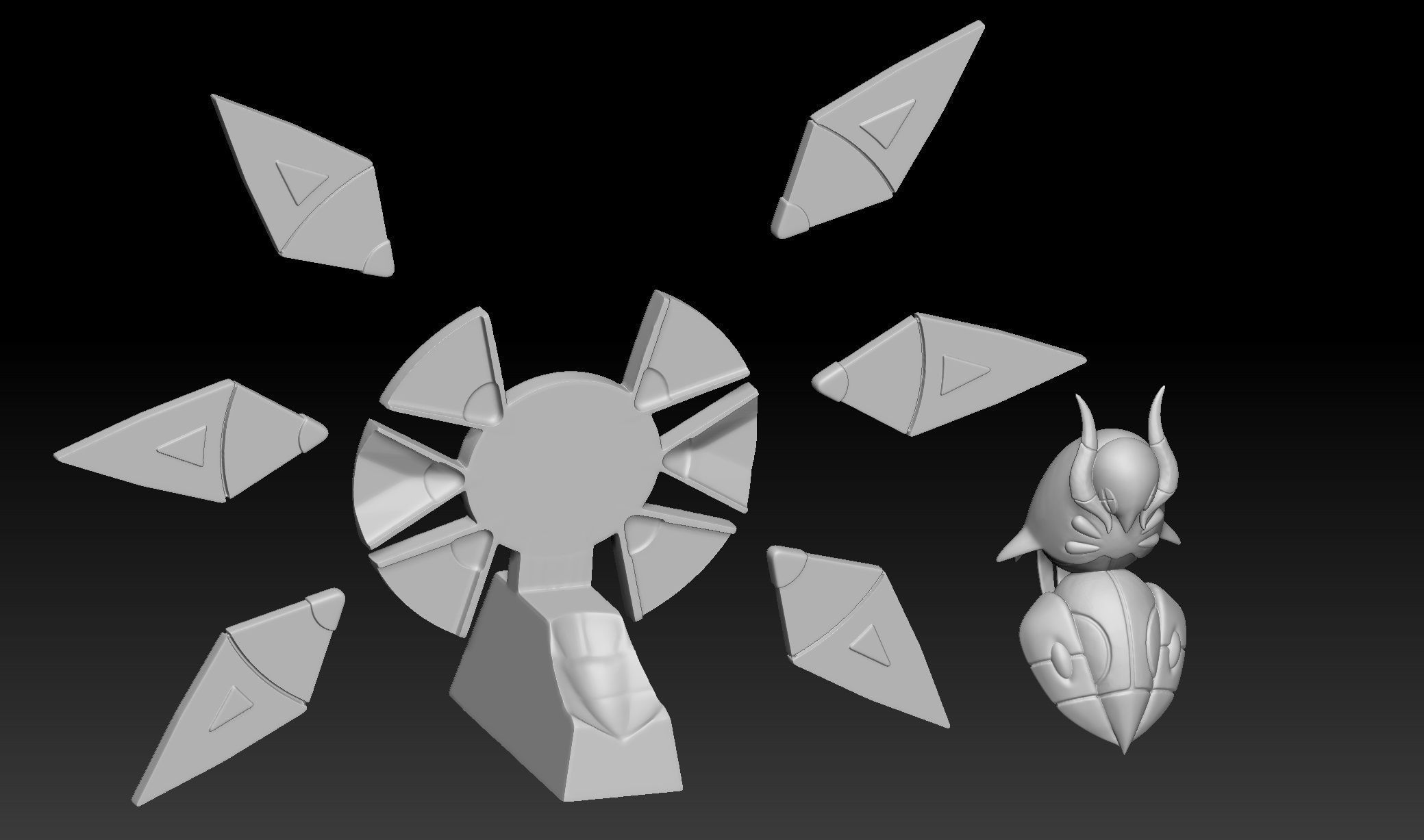 Pokemon Paradox Future Volcarona Iron Moth 3D model 3D printable | CGTrader