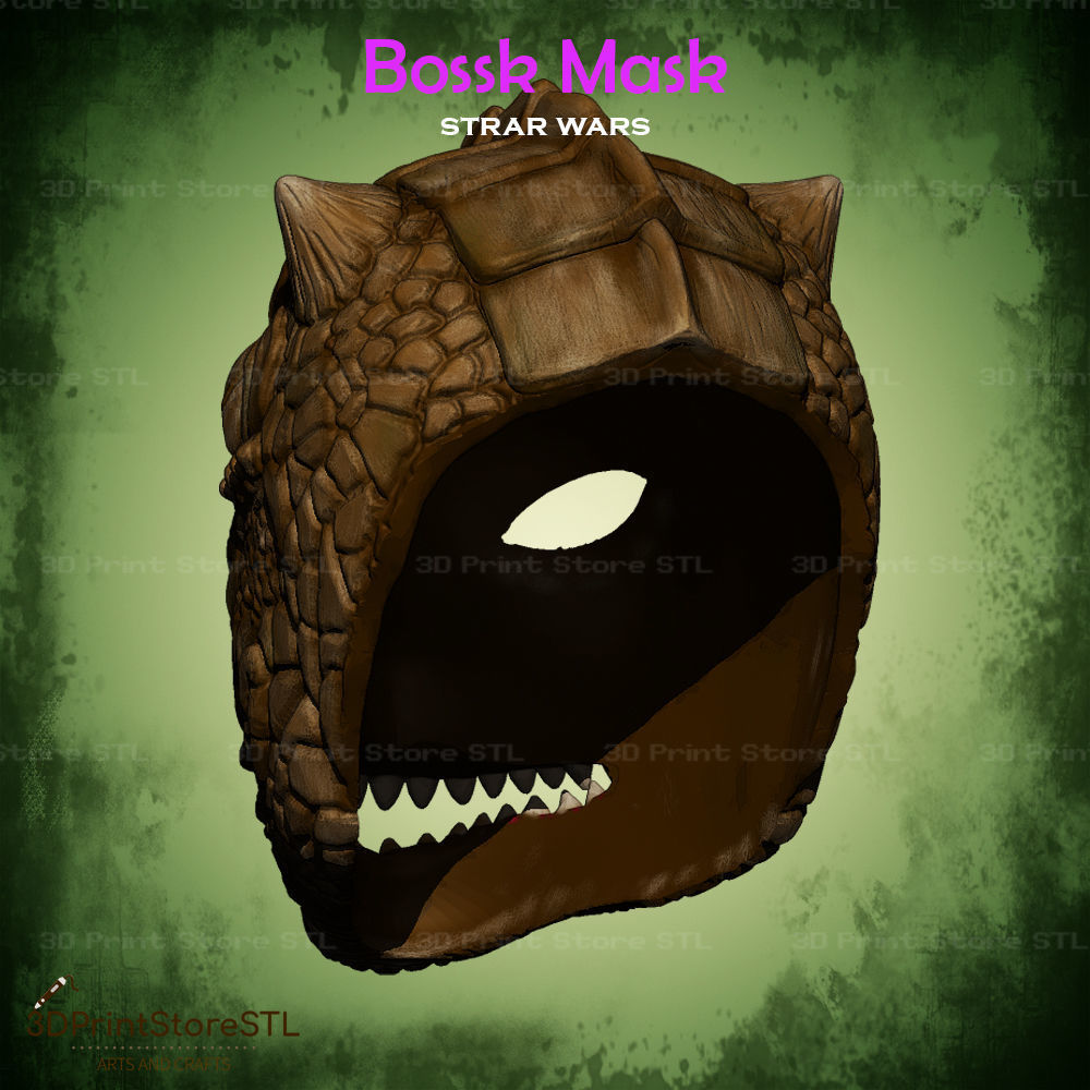 Bossk Mask Cosplay Star Wars - STL File 3D model 3D printable | CGTrader