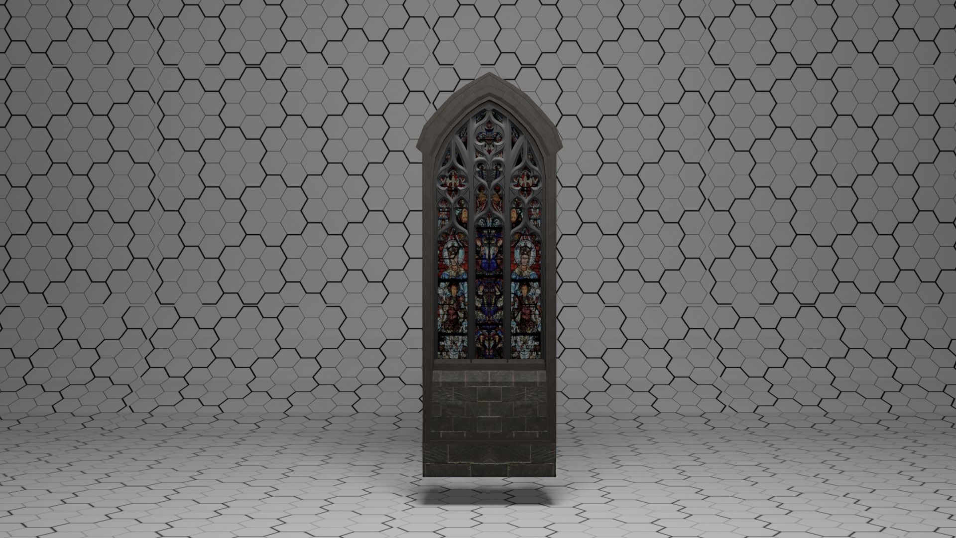 Stained Glass Windows And Arctetural asset 3D model | CGTrader