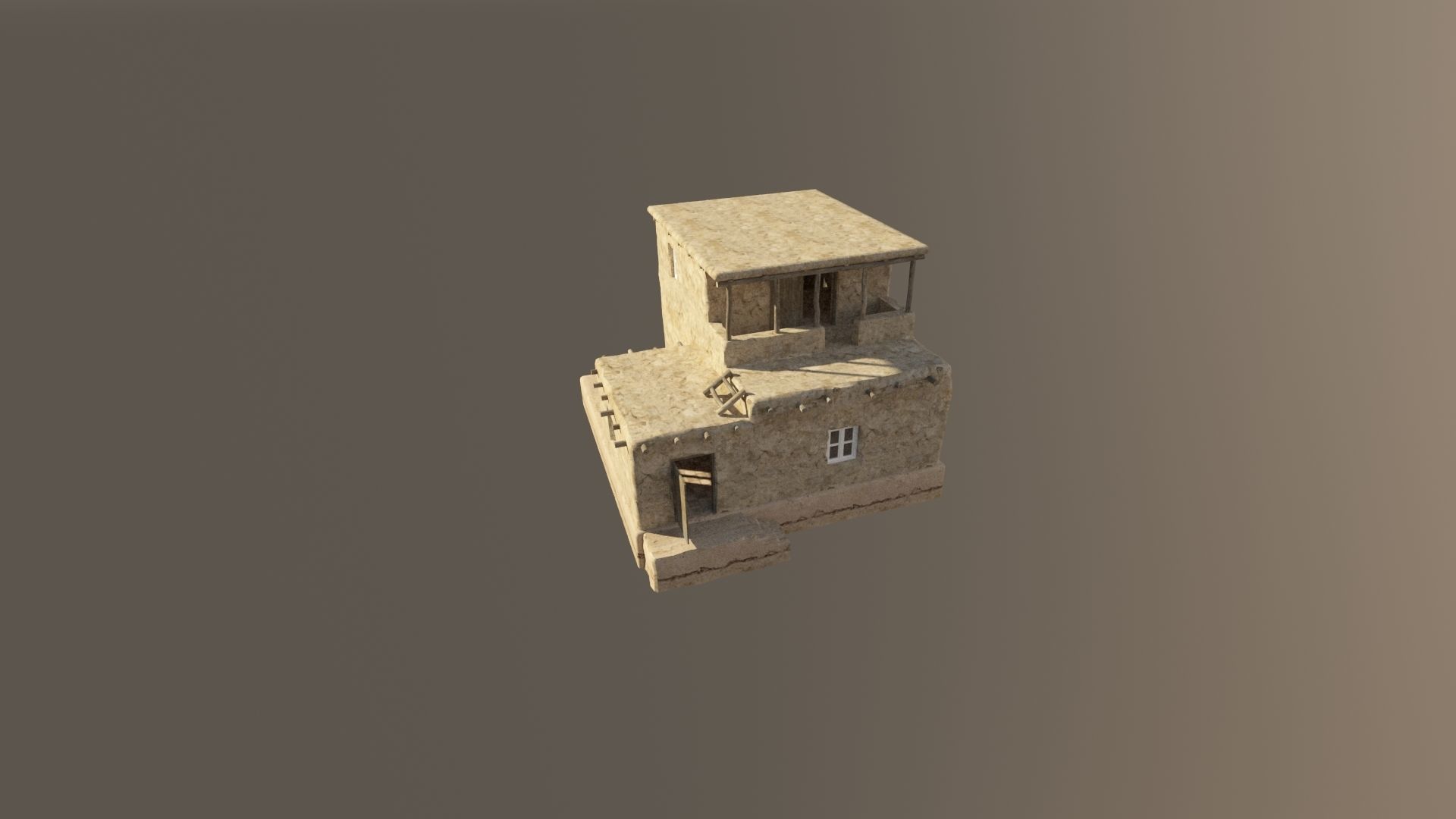 3D model Afghanistan Middle East Village Town Houses VR / AR / low-poly ...