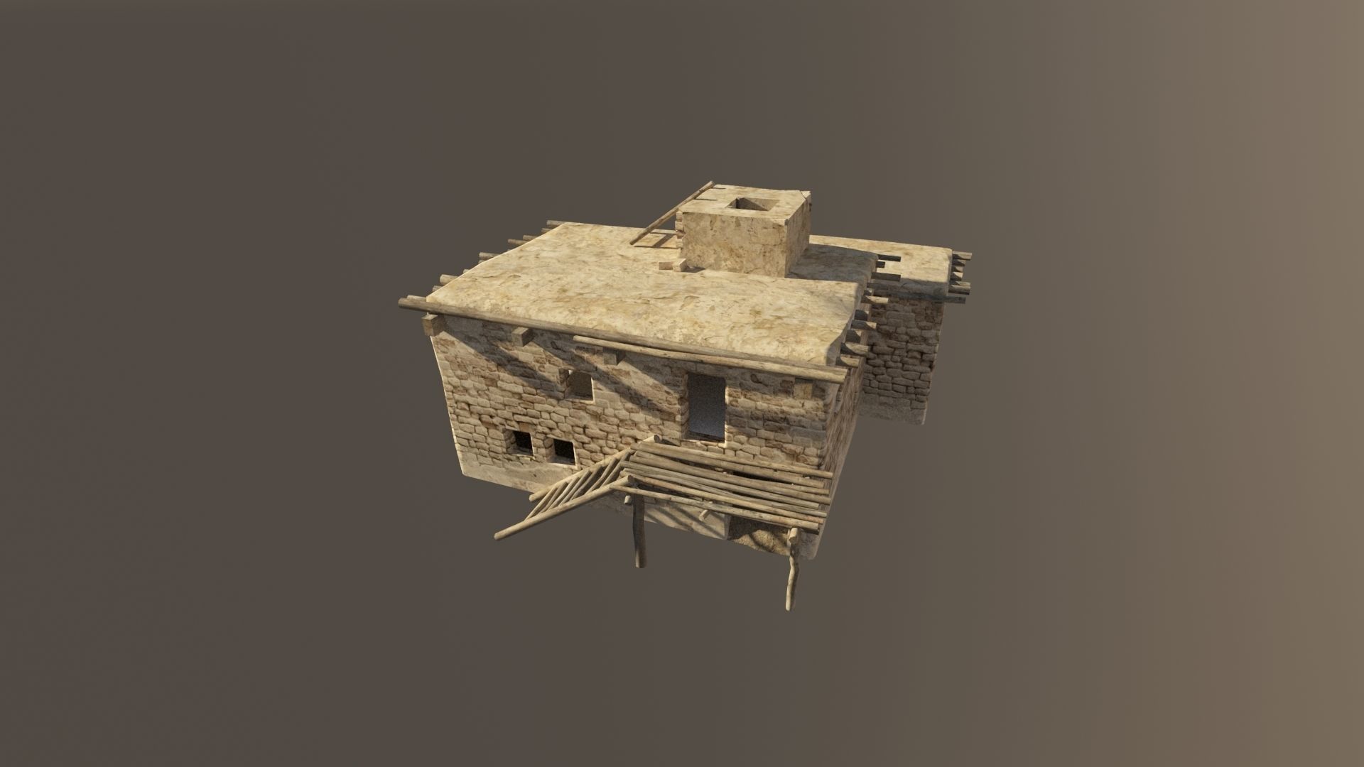 3D model Afghanistan Middle East Village Town Houses VR / AR / low-poly ...