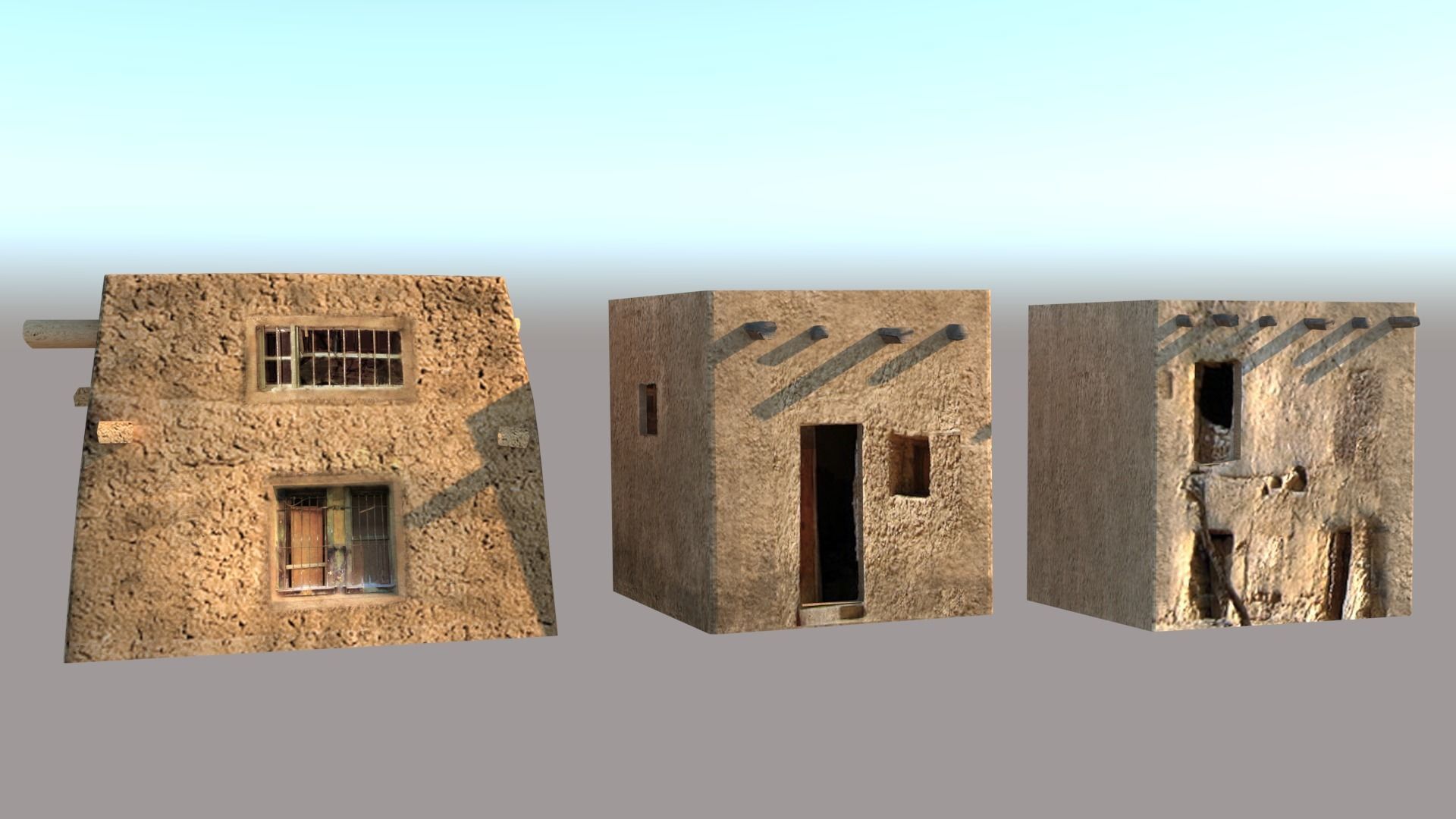 3D model Arab Village Middle Eastern Houses VR / AR / low-poly | CGTrader