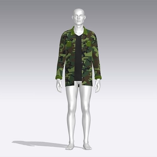 3D model Military Shirt VR / AR / low-poly | CGTrader