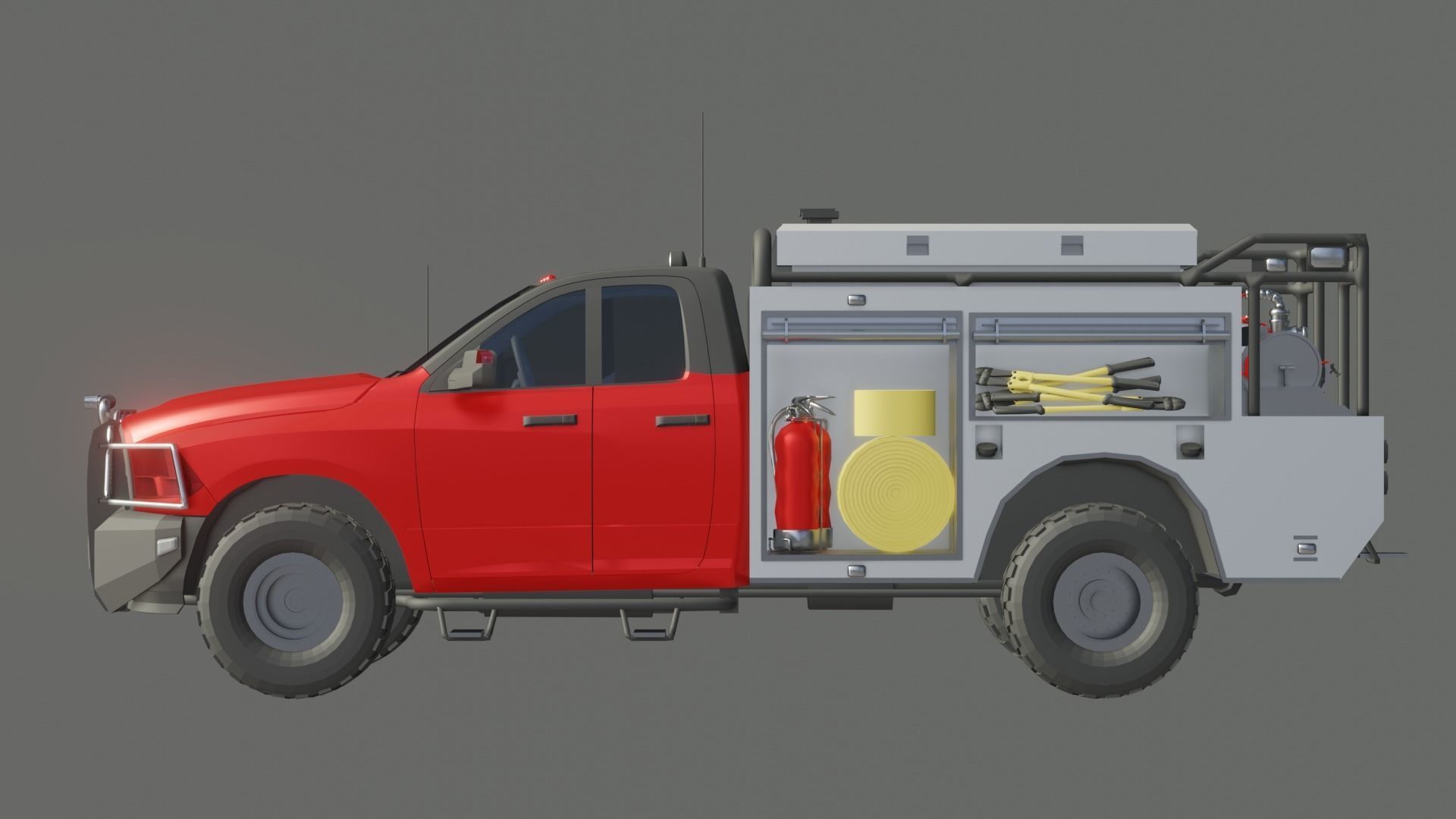 3D model Fire Rescue Car 3D Model VR / AR / low-poly | CGTrader