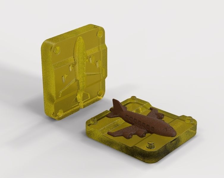 Chocolate Mold Airplane 3D model 3D printable | CGTrader