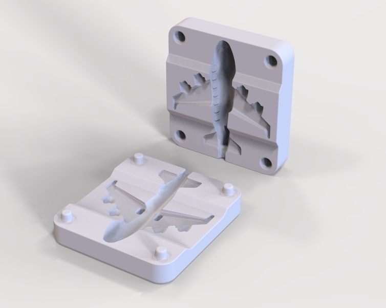 Chocolate Mold Airplane 3D model 3D printable | CGTrader