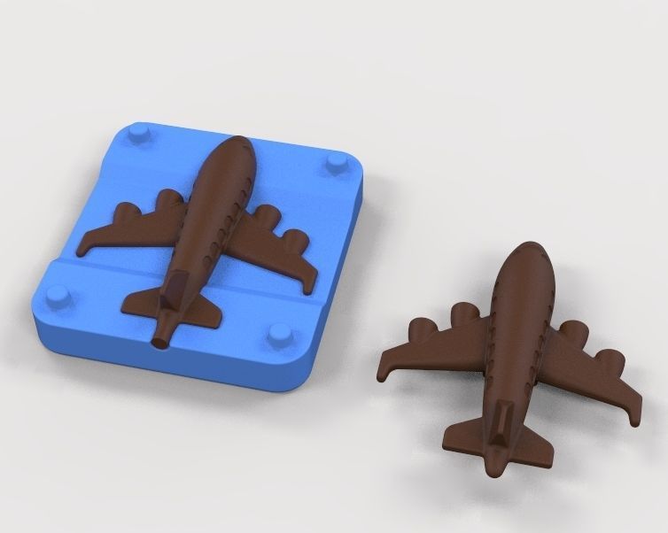 Chocolate Mold Airplane 3D model 3D printable | CGTrader