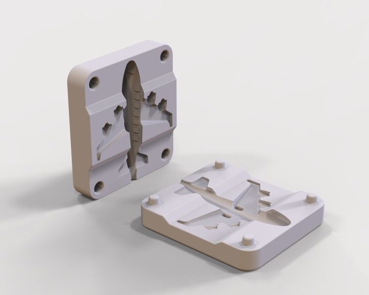 Chocolate Mold Airplane 3D model 3D printable | CGTrader