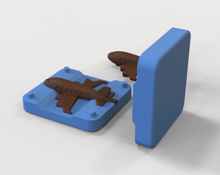 Chocolate Mold Airplane 3D model 3D printable | CGTrader