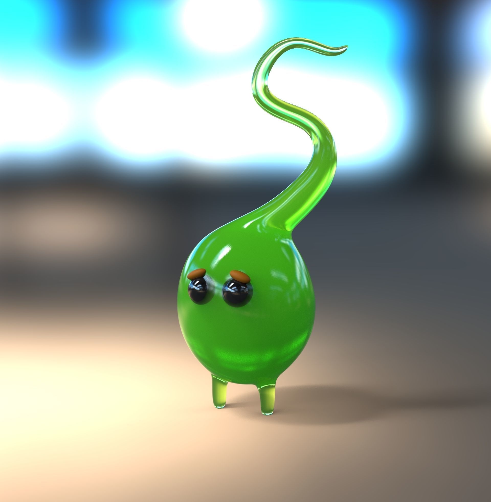 3D model Eggkito blob with eyes VR / AR / low-poly | CGTrader