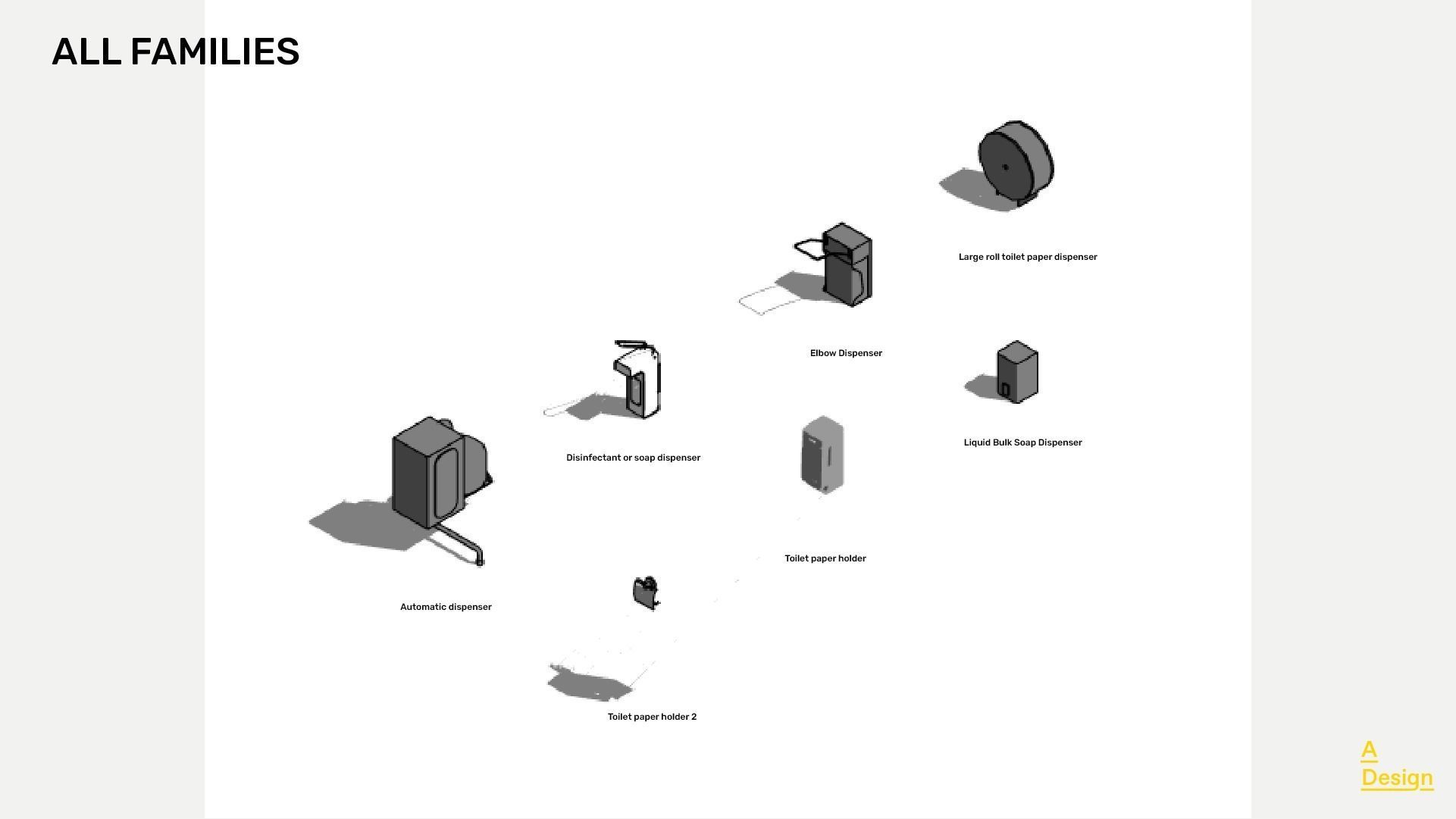 Toilet holders and dispensers - Pack of revit families 3D model | CGTrader