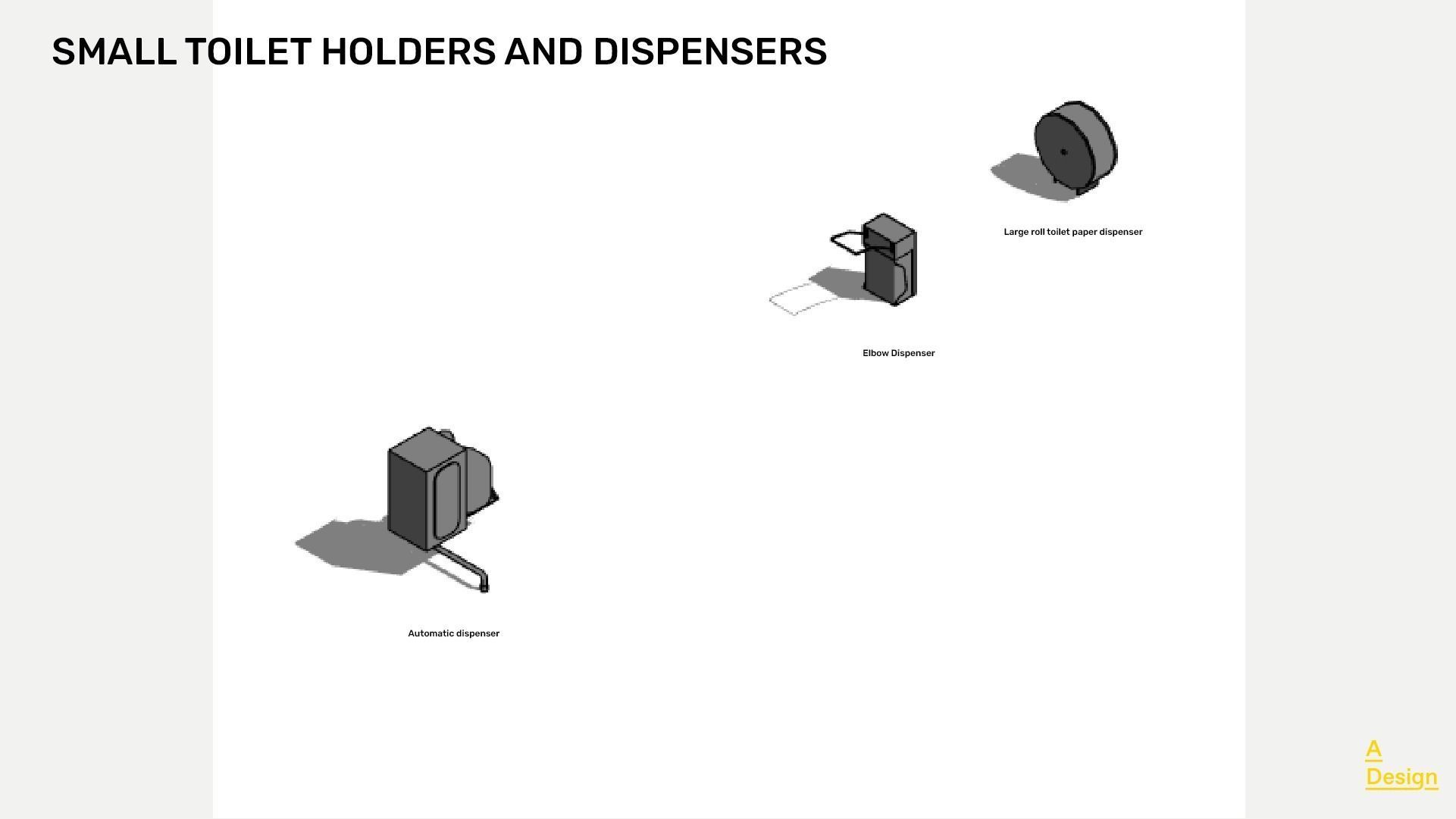Toilet holders and dispensers - Pack of revit families 3D model | CGTrader