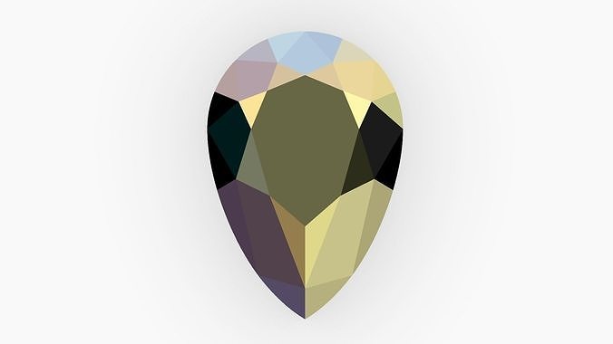 Classic Pear gemstone 3D model 3D printable | CGTrader