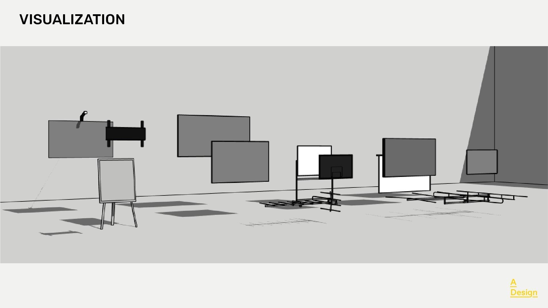 Whiteboards and TVs - Pack of revit families 3D model | CGTrader
