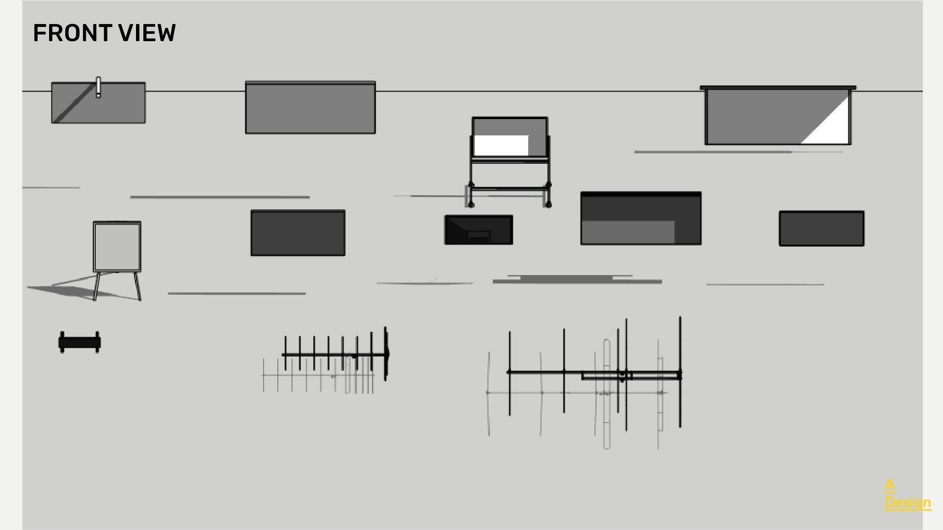 Whiteboards and TVs - Pack of revit families 3D model | CGTrader