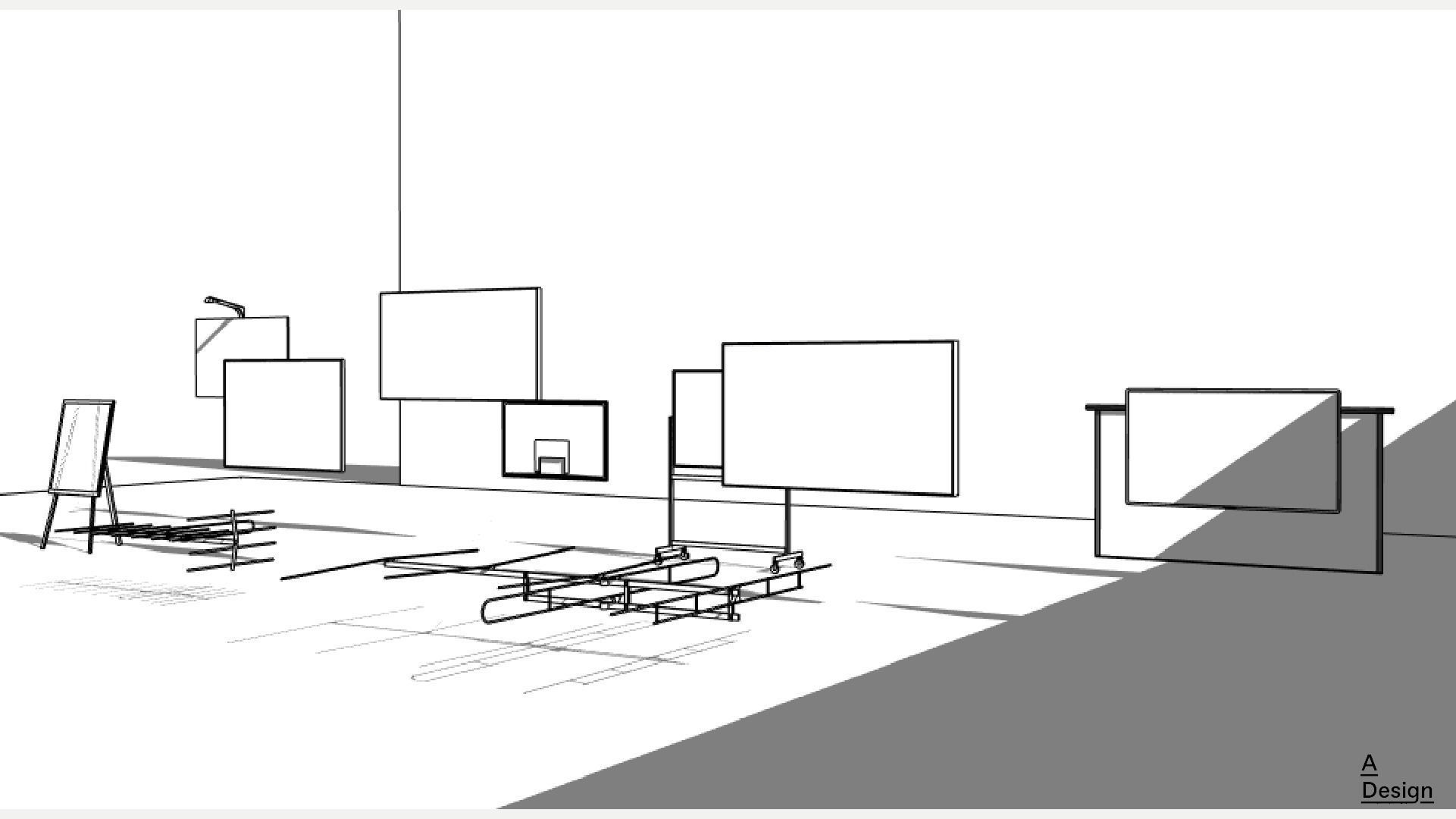 Whiteboards and TVs - Pack of revit families 3D model | CGTrader