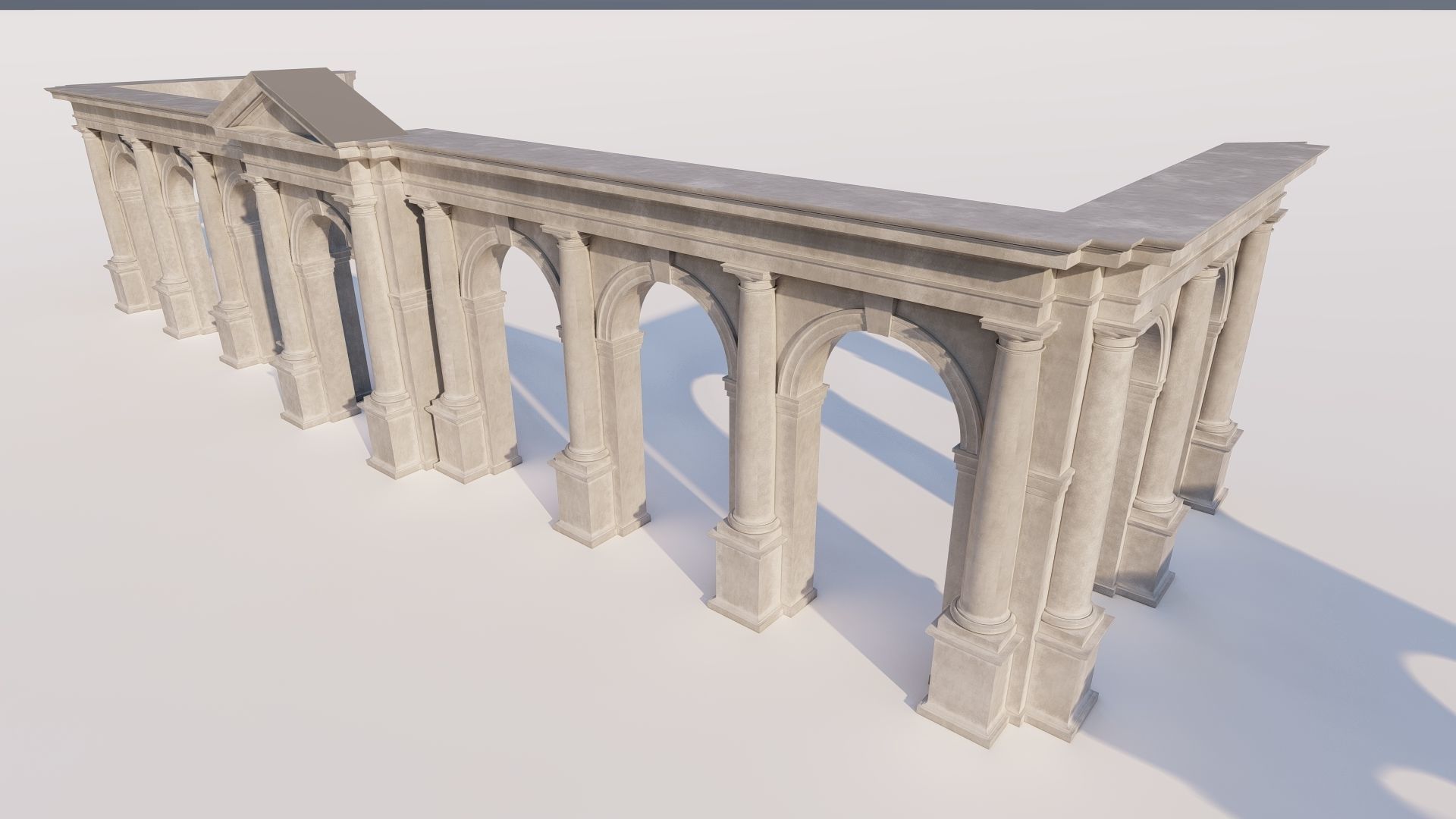 Arch in classical Tuscan order with columns on Vignola Arcade 3D model ...